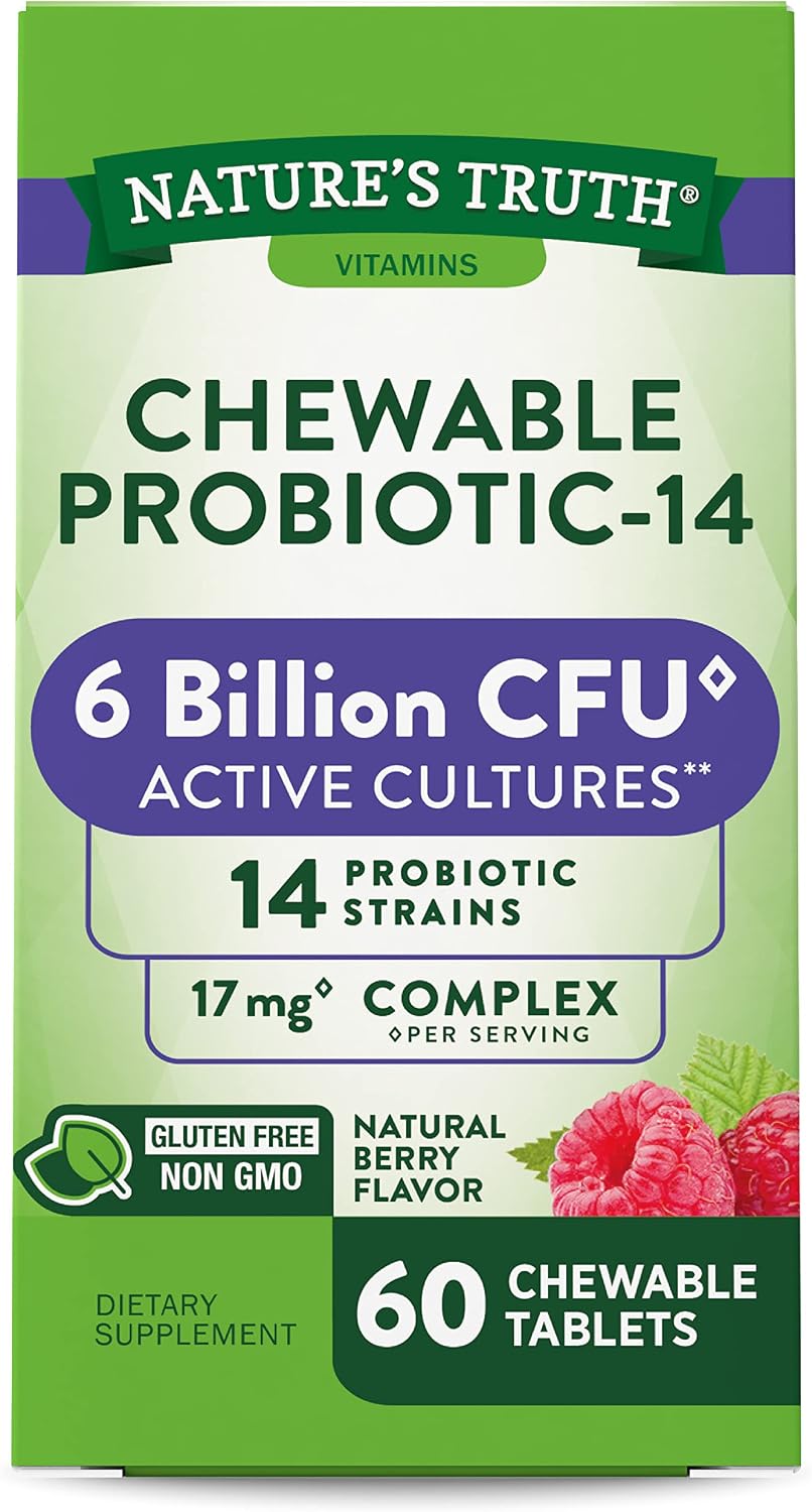 Amazon.com: Nature's Truth Probiotic Chewable 6 Billion Capsules ...