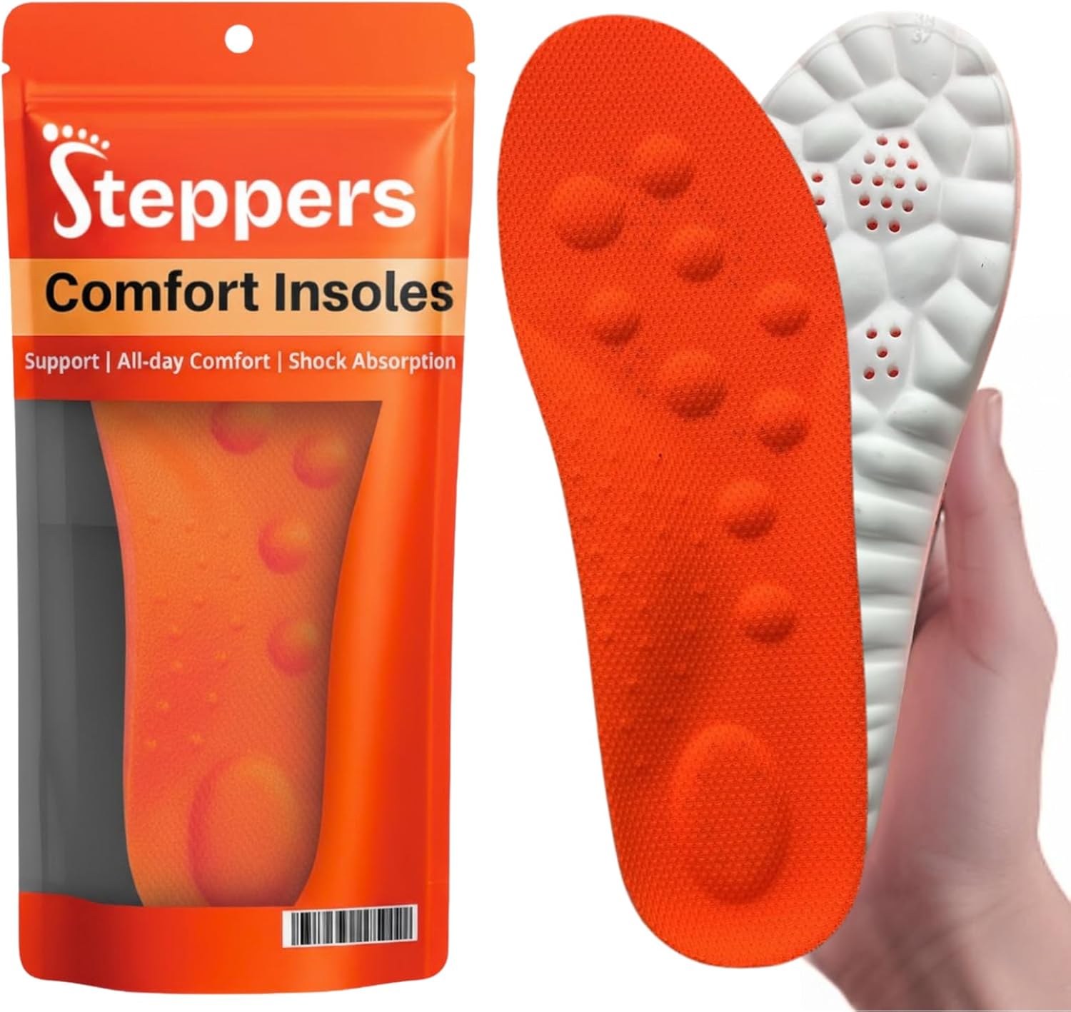 Original Steppers Insoles, 2026 4D Steppers Comfort Boosting Massage ...