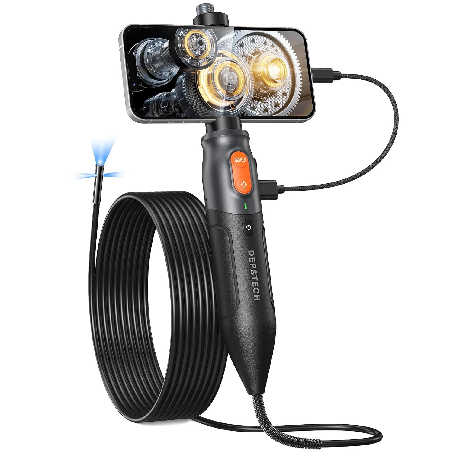 Triple Lens Endoscope Camera with Light, DEPSTECH 1080P Handheld ...