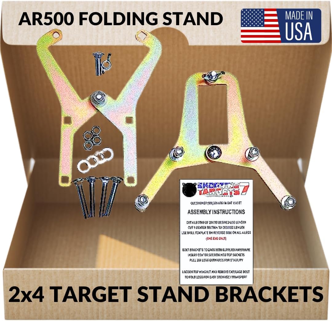 Amazon.com : 2x4 Target Stand Brackets - Fold for Storage - Zinc Plated ...