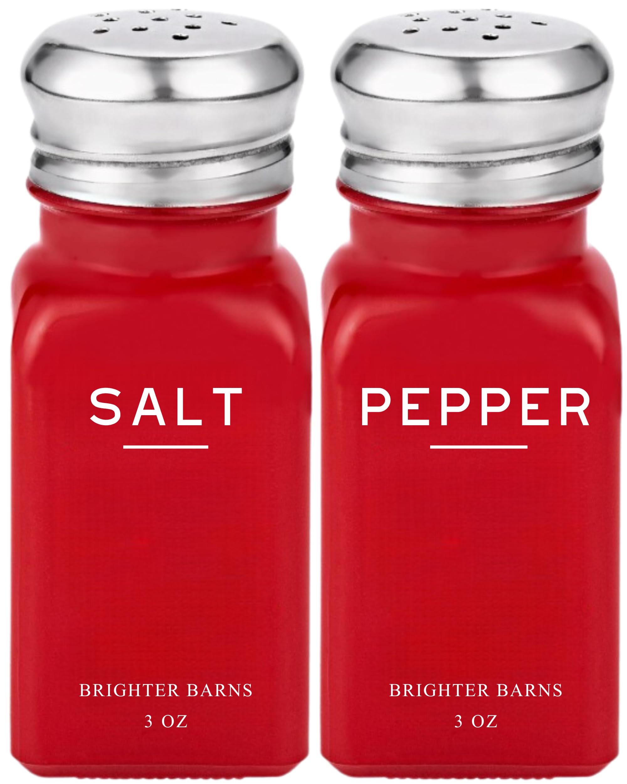 Amazon.com: Red Salt and Pepper Shakers Set by Brighter Barns - Modern ...