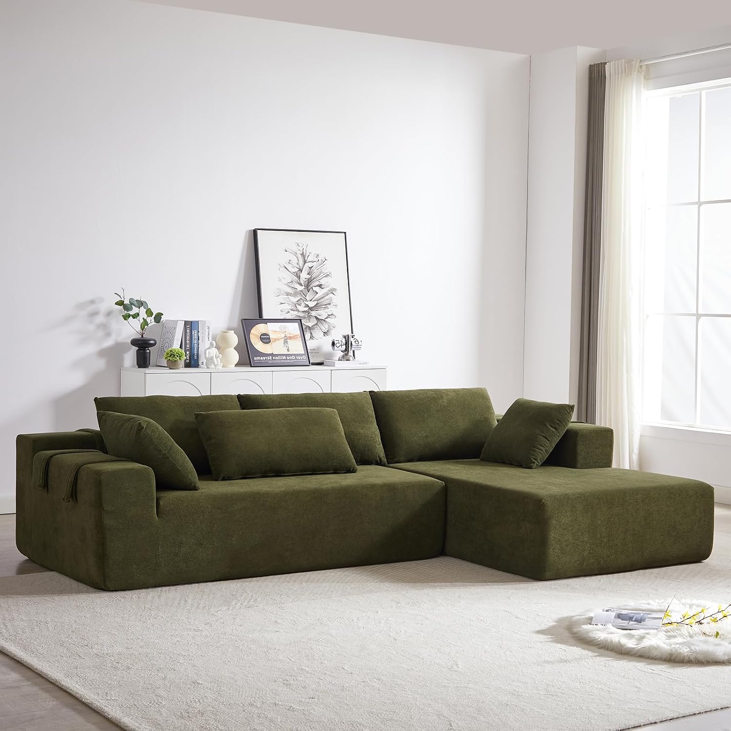 Amazon.com: 108" Modular Sectional Sofa, L-Shape Cloud Couch With ...