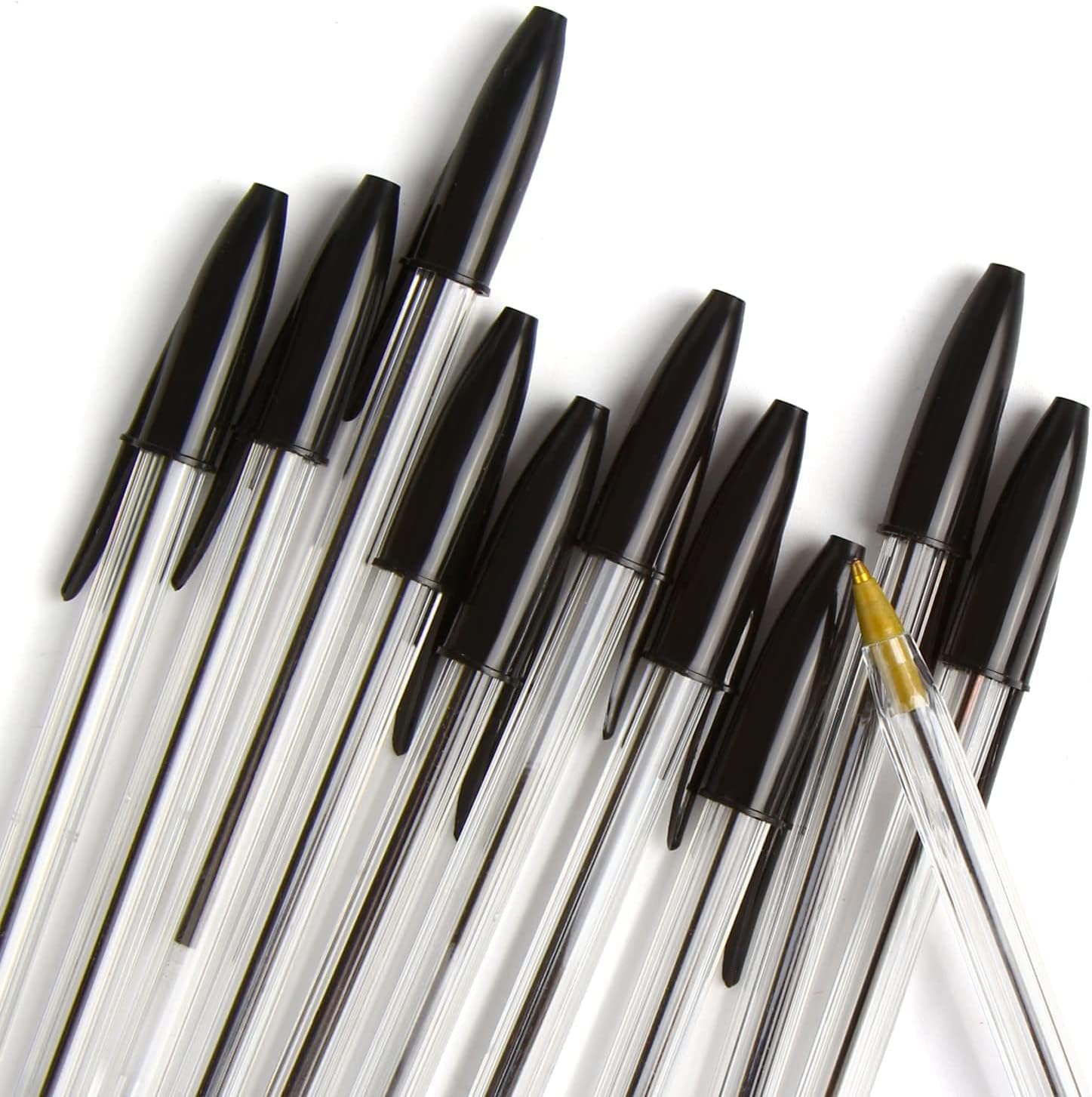SULOLI Black Biro Pens,10PCS Black Biros Black Ballpoint Pens Home ...