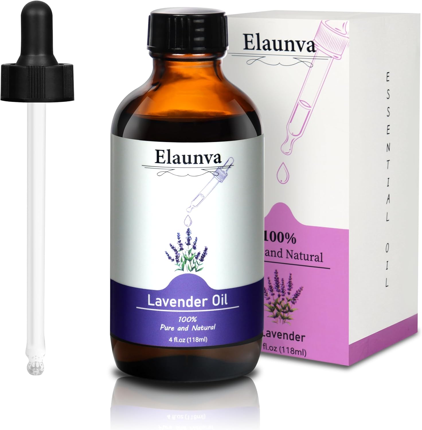 Amazon.com: Lavender Essential Oil, 4Fl.Oz (118ML) 100% Pure&Natural ...