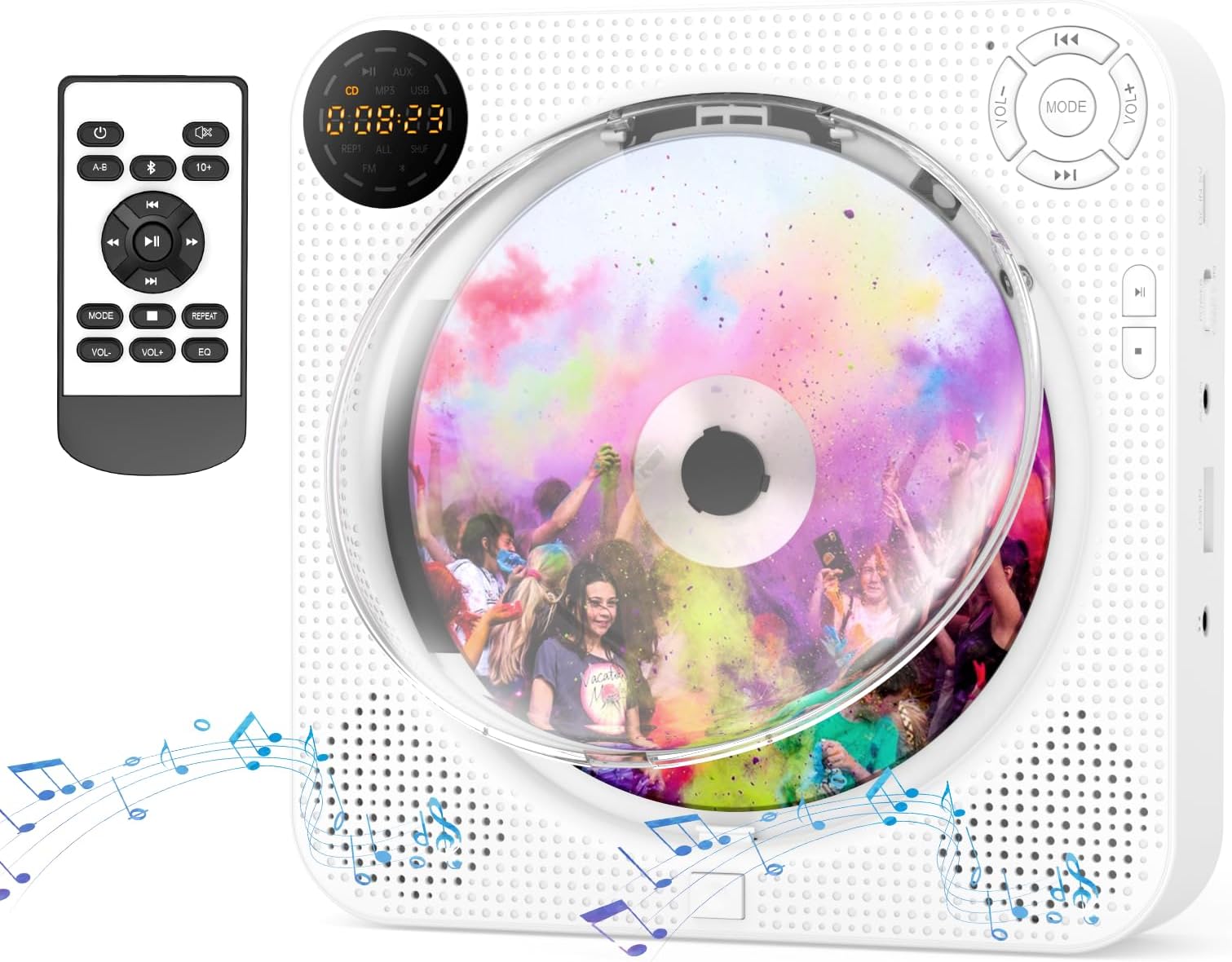 Gueray Lettore CD Hifi Lettore CD Bluetooth a doppia modalità con ...