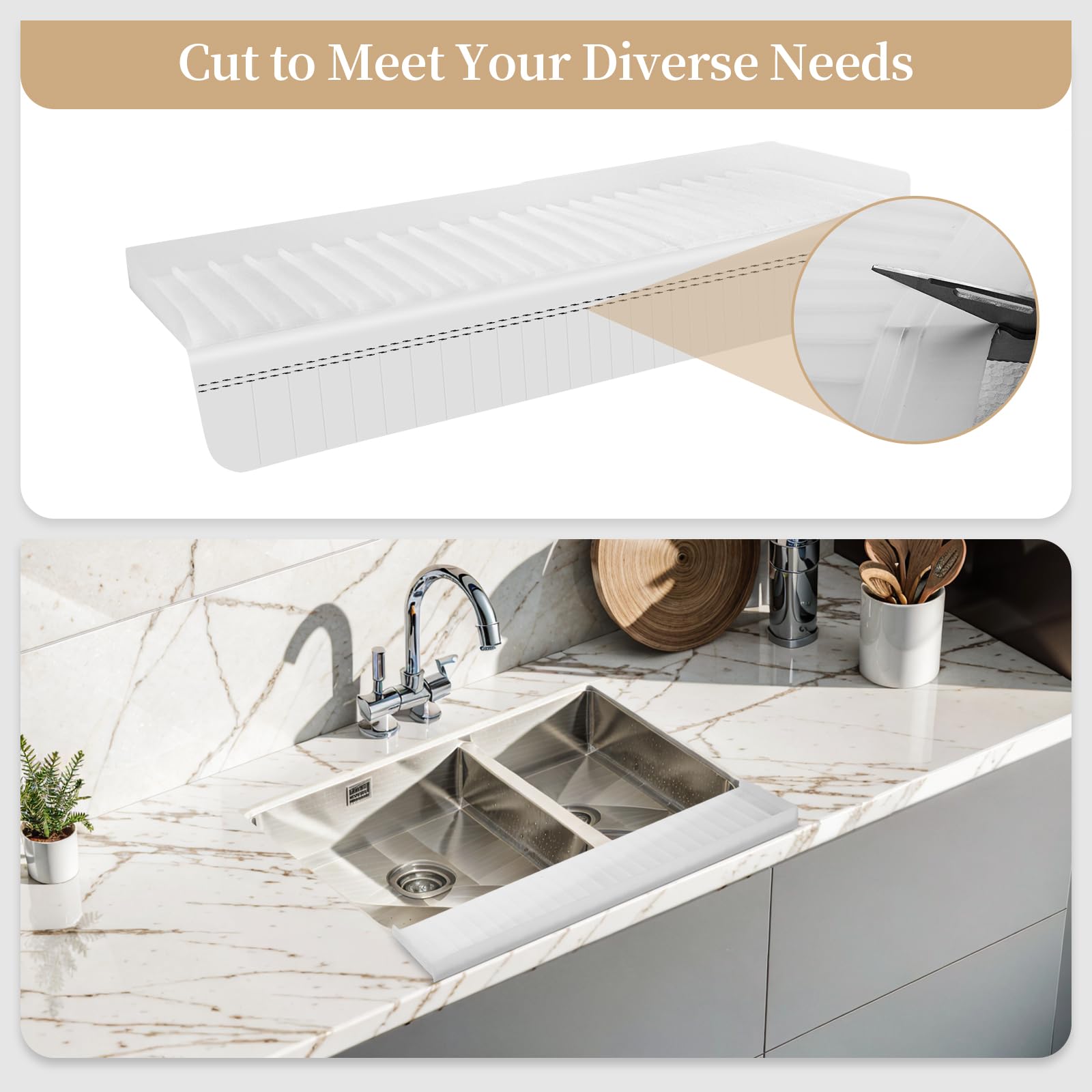 Adjustable Sink Edge Guard For Granite Countertops Silicone Edge ...