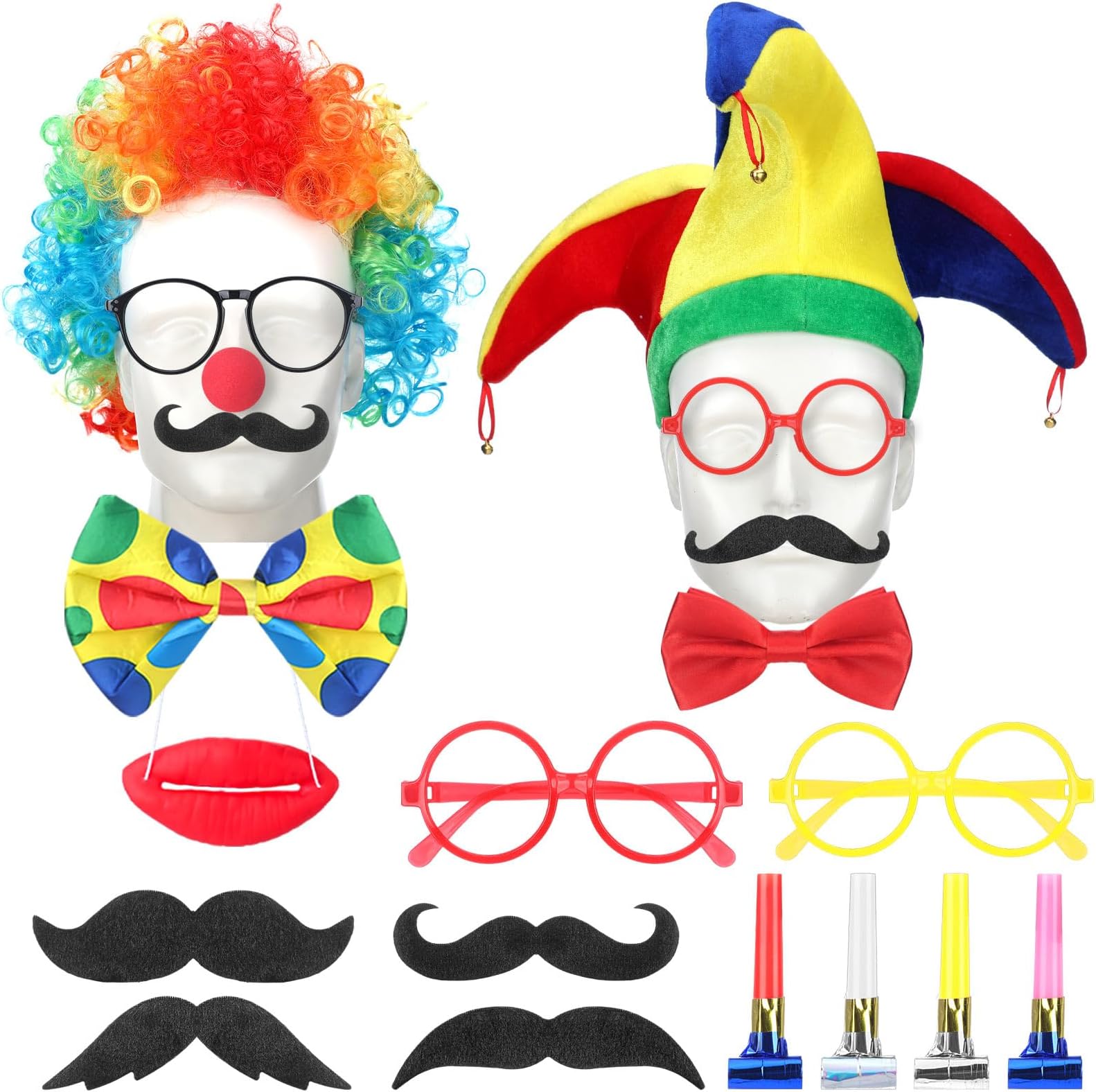 Amazon.com: PIPI 36pcs Circus Photo Booth Props with Sticker Funny ...