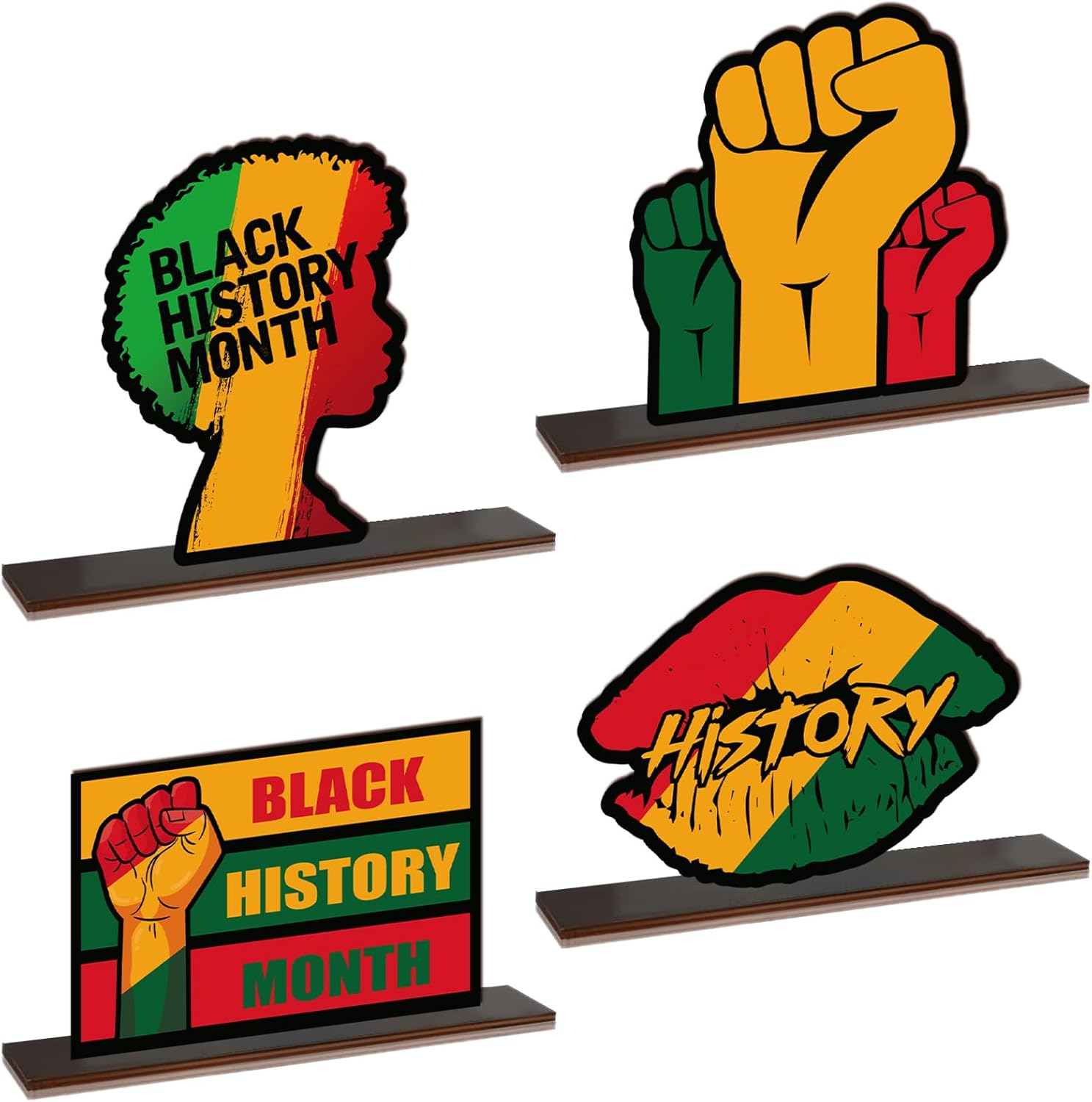 Amazon.com: Happy Black History Month Decorations Black History Wooden ...