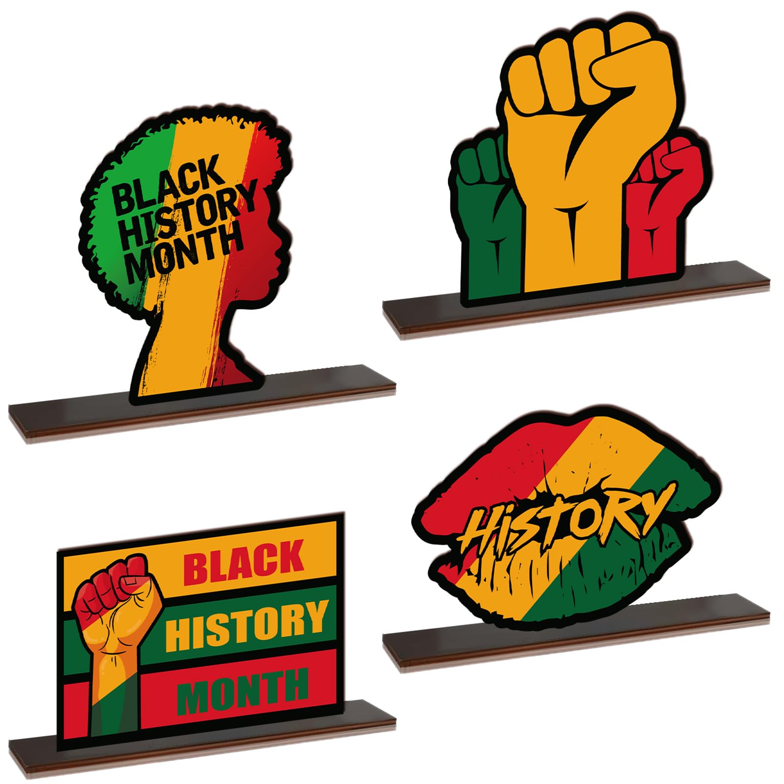 Amazon.com: Happy Black History Month Decorations Black History Wooden ...