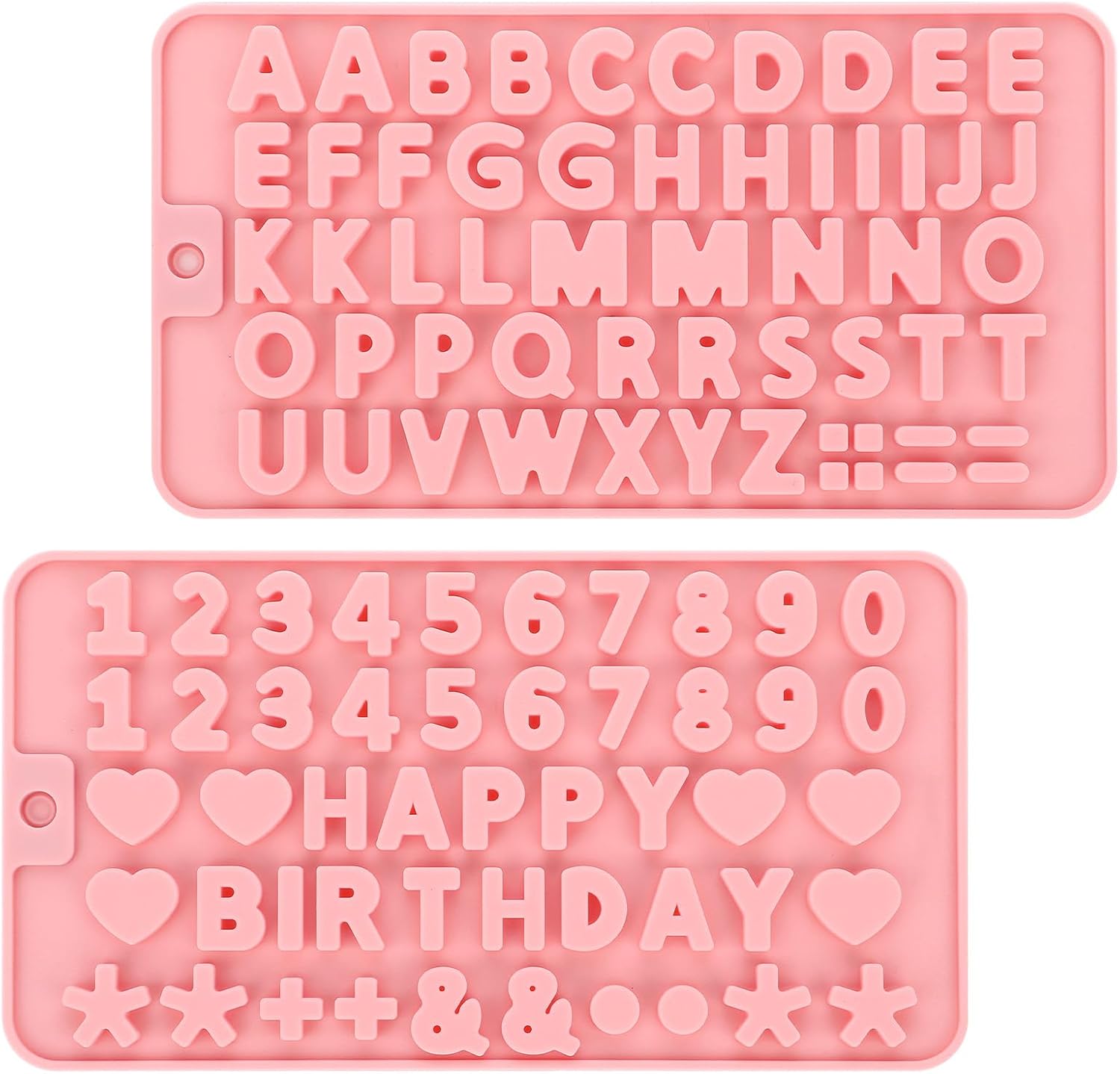 Amazon.com: 2 Pcs Letter Molds Silicone Number Alphabet Chocolate Candy ...