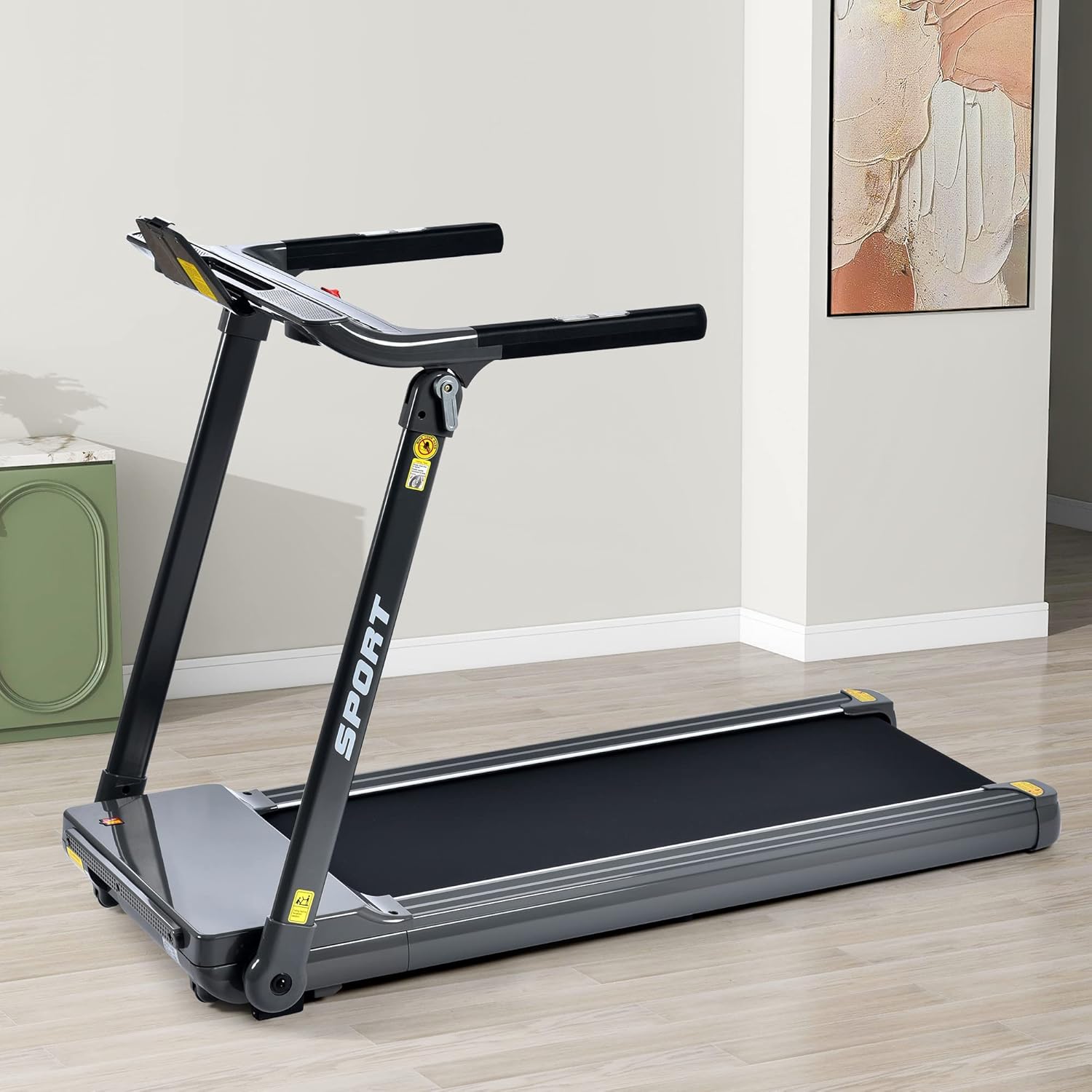 Amazon.com : JT Folding ElectricTreadmill, 3.5HP Medium Running Machine ...