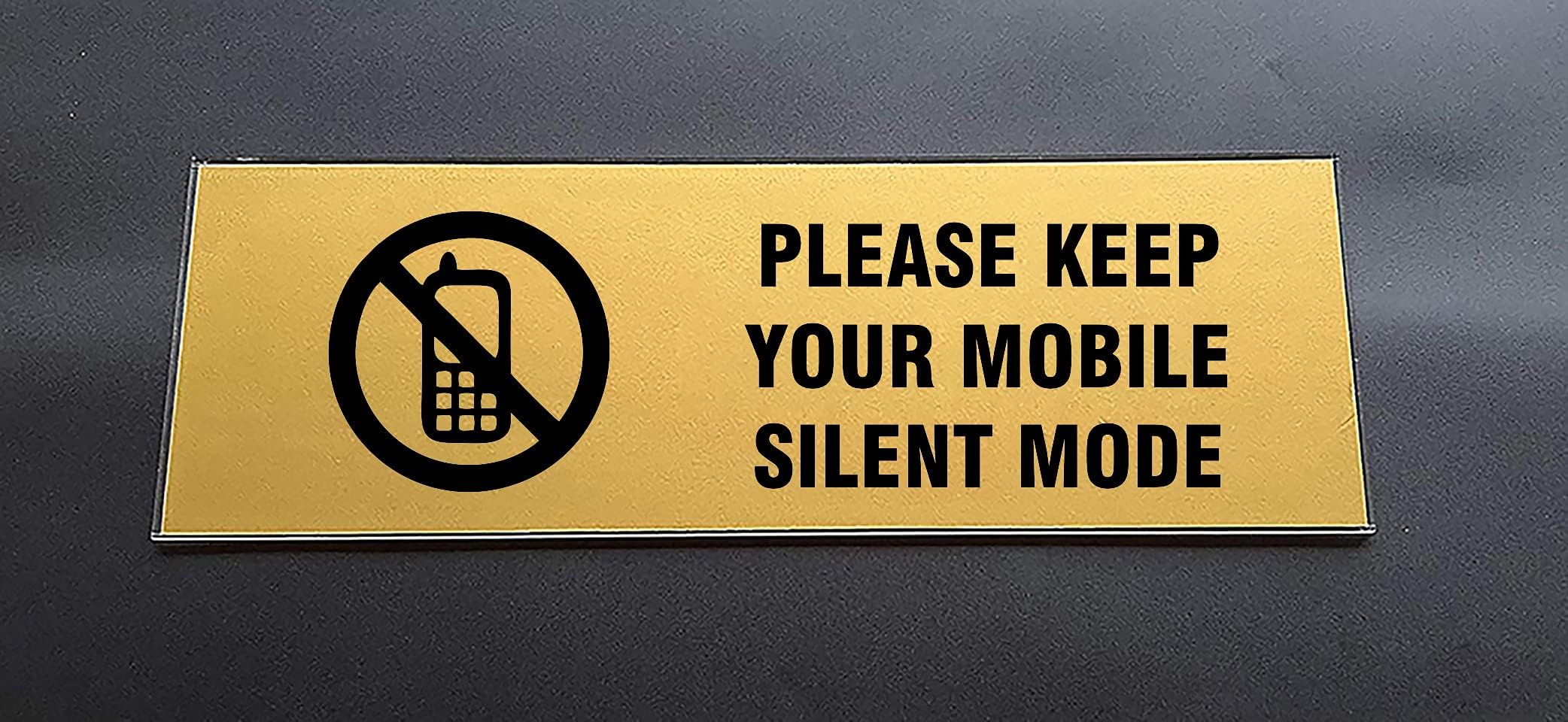 SIGNOOGLE® Please Keep Your Mobile Silent Mode Clear Laminated Acrylic ...