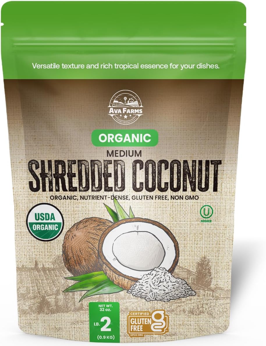 Amazon.com : Organic Shredded Coconut Flakes - 2 Lb, Unsweetened ...