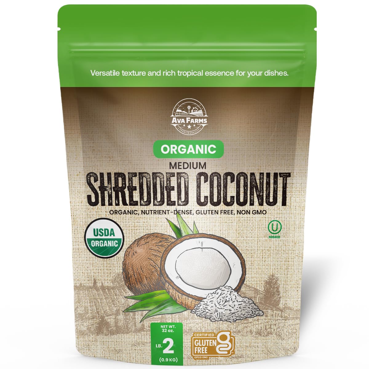 Amazon.com : Organic Shredded Coconut Flakes - 2 Lb, Unsweetened ...