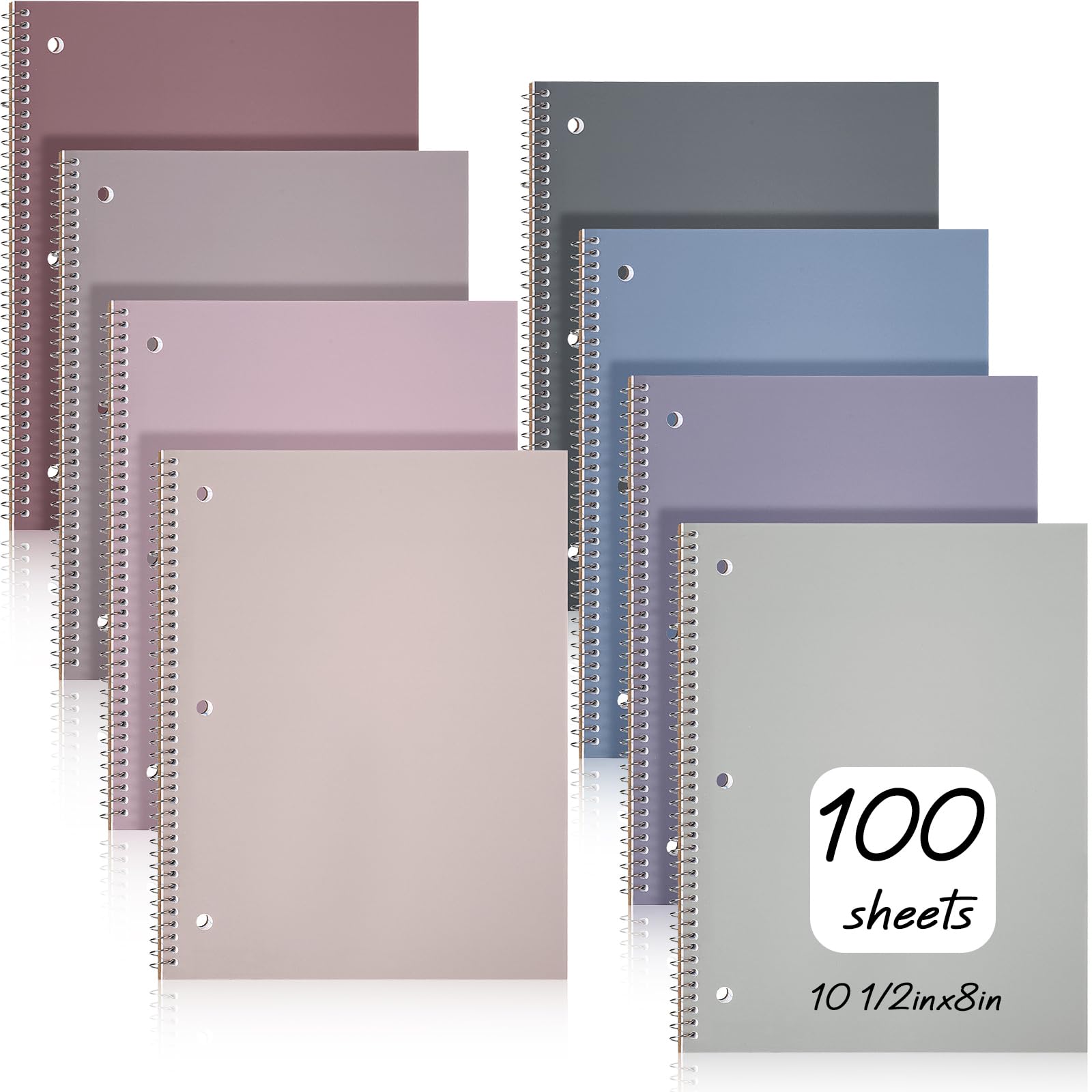 Snapklik.com : Teling 8 Pcs 1 Subject Spiral Notebook Wide Ruled ...