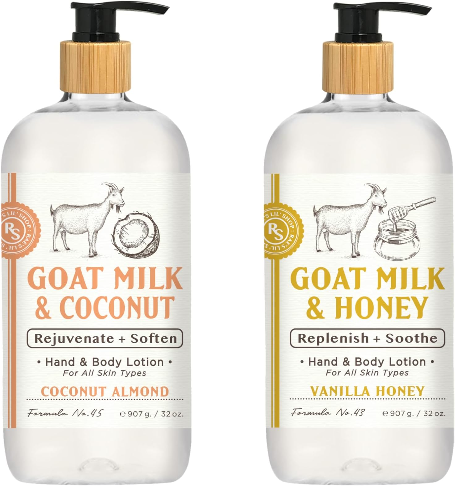 Amazon.com : Raes Lil Shop Goats Milk Hand & Body Lotion, Coconut ...