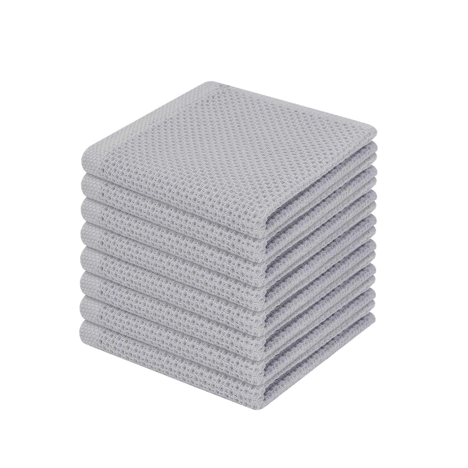 Amazon.com: Homaxy 100% Cotton Waffle Weave Kitchen Dish Cloths, Ultra ...