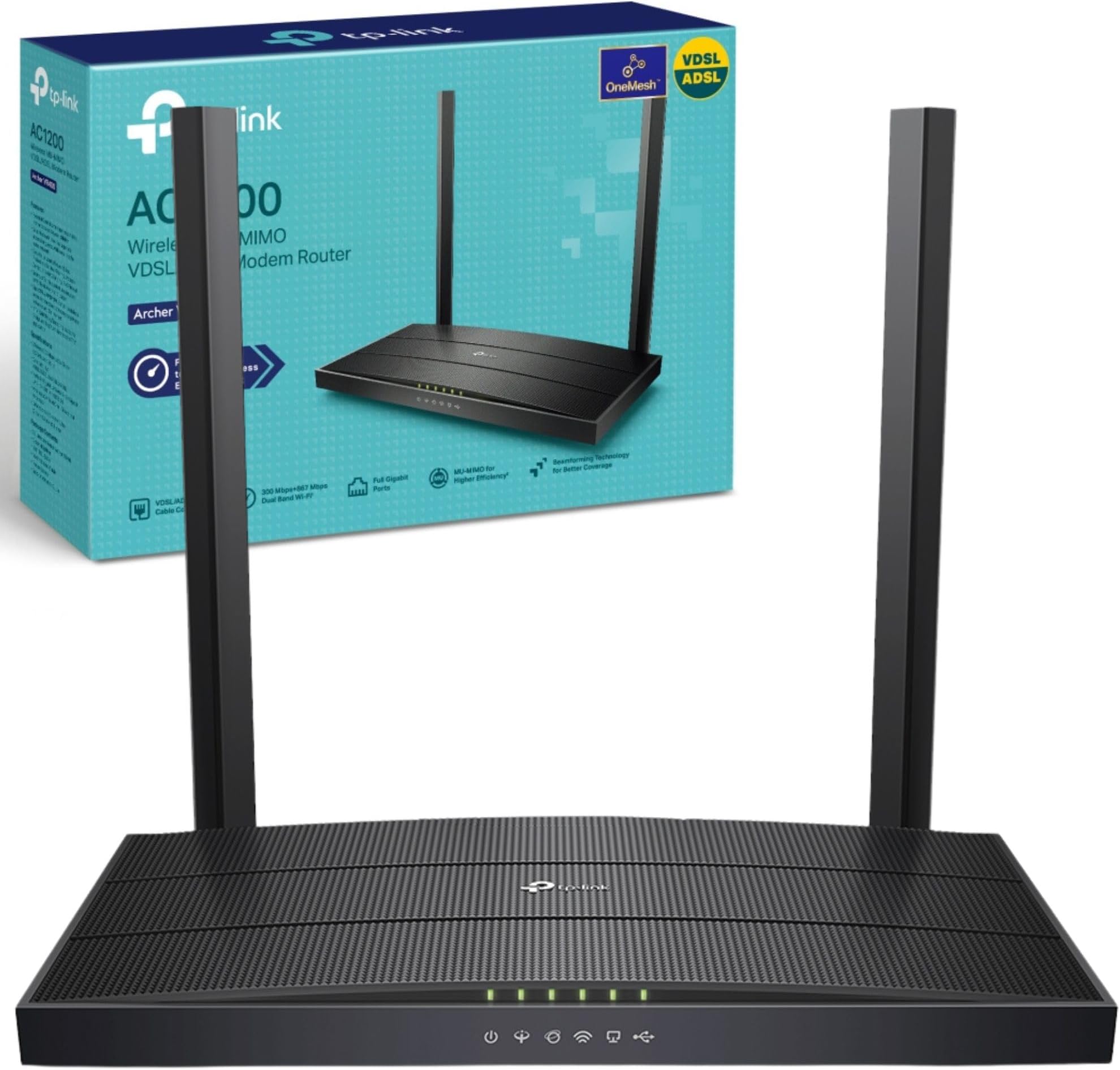 TP-Link Aginet Archer VR1210v V2 - Wireless router - mesh - DSL modem ...