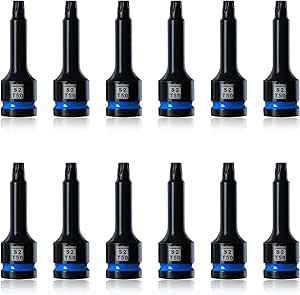 Amazon.com: toolant Torx T50 Impact Bit Socket Set 12pcs,1/2" S2 Steel ...