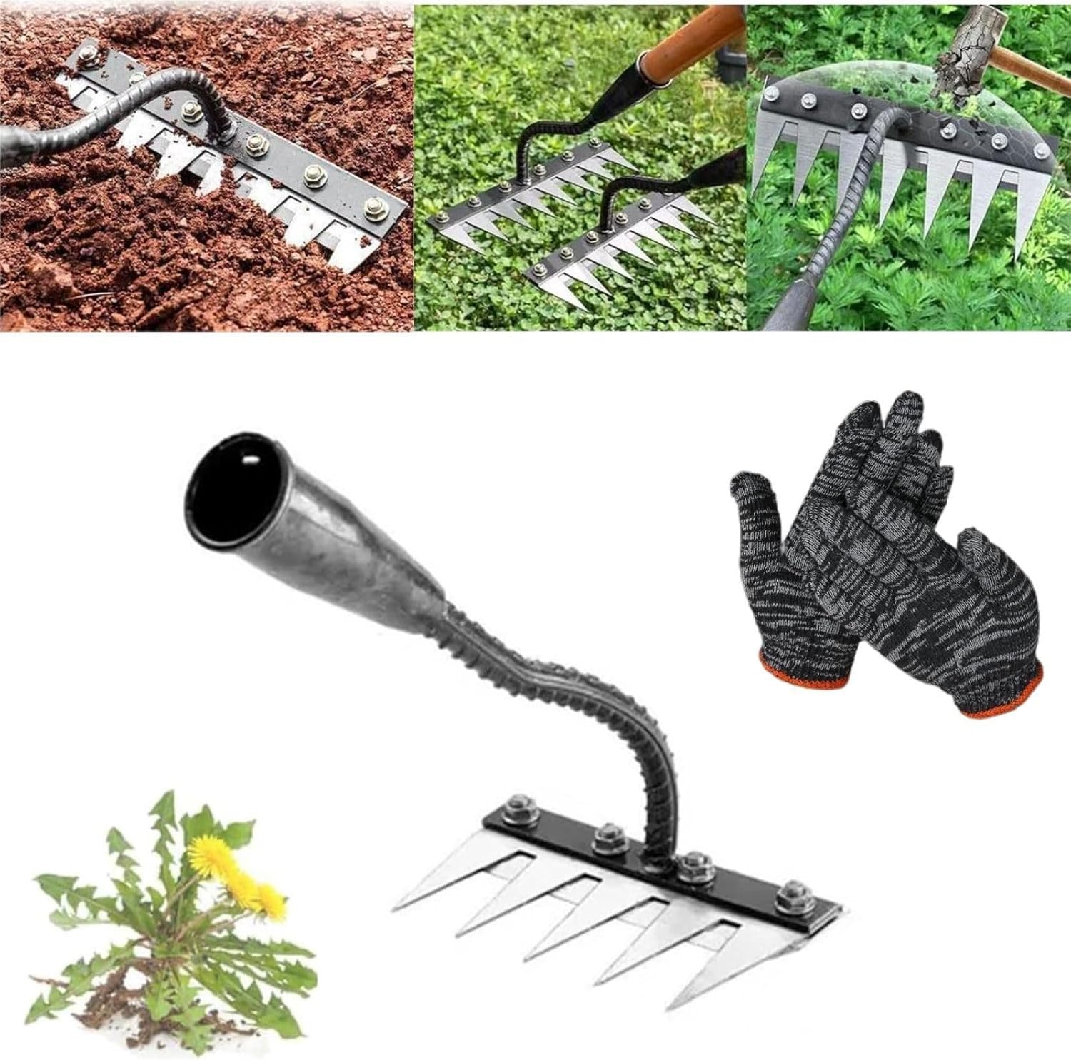 Amazon.com : Iron Weeding Rake 2.0, Iron Rake for Gardening and Weeding ...
