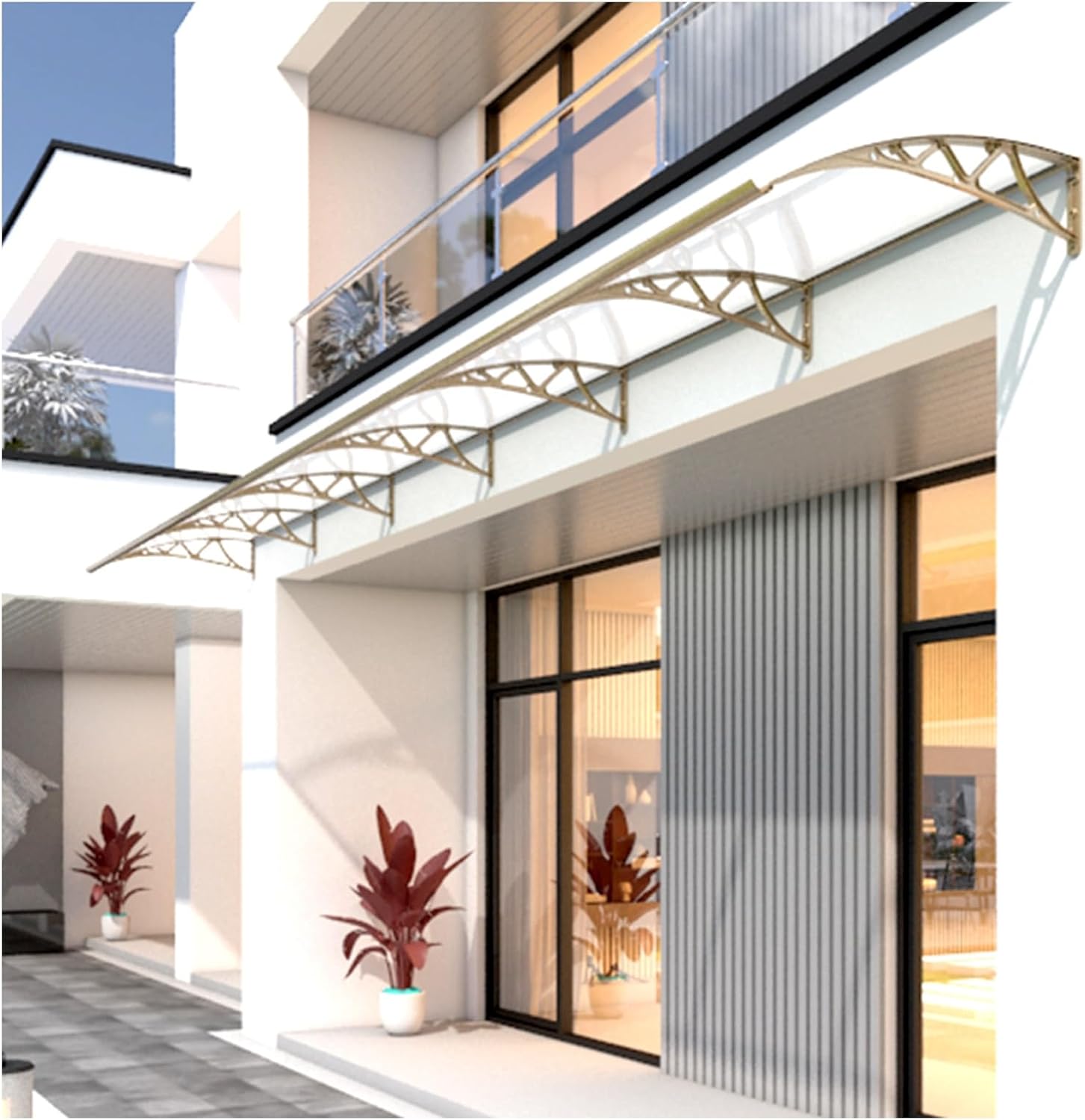 Amazon.com : ZHENGQIAN Patio Canopy Awning,Front Door/Window Hanging ...