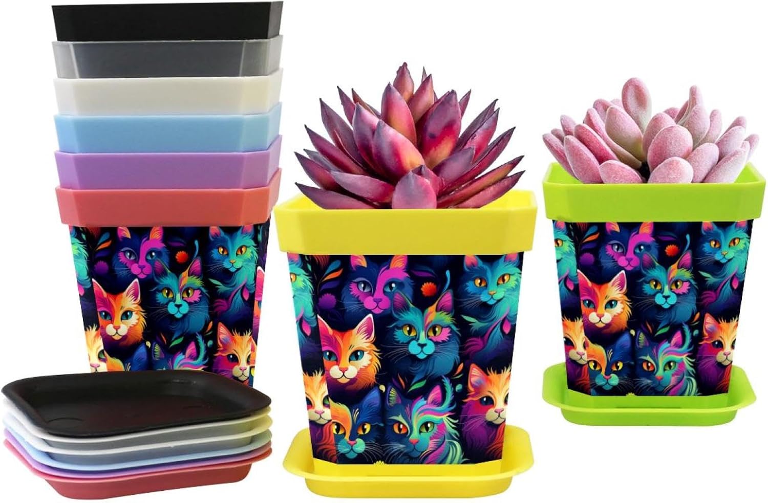 Amazon.com : Small Plant Pots, 8 Pack Flower Pots, Planters for Indoor ...