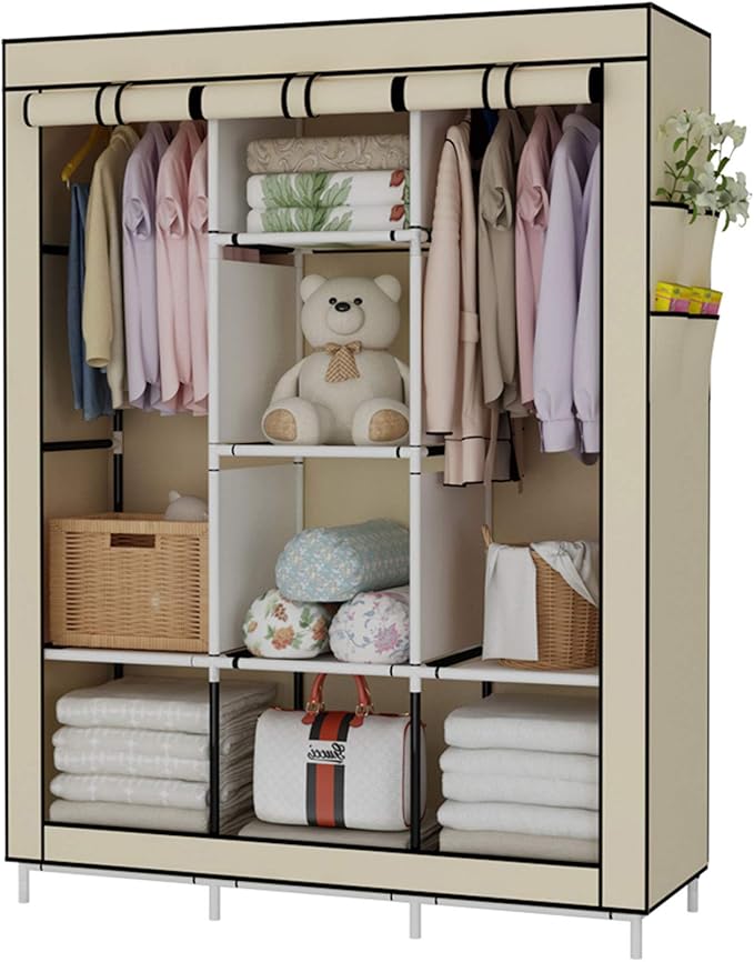 Amazon.com: UDEAR Portable Wardrobe Closet Clothes Organizer Non-Woven ...