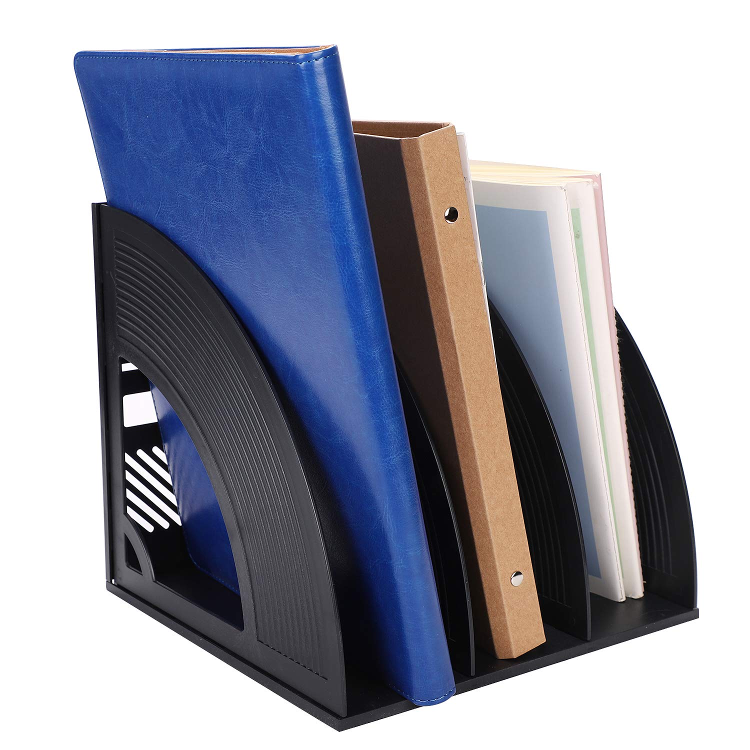 ITODA Desk File Organiser 3 Compartments File Rack Holder Magazine ...