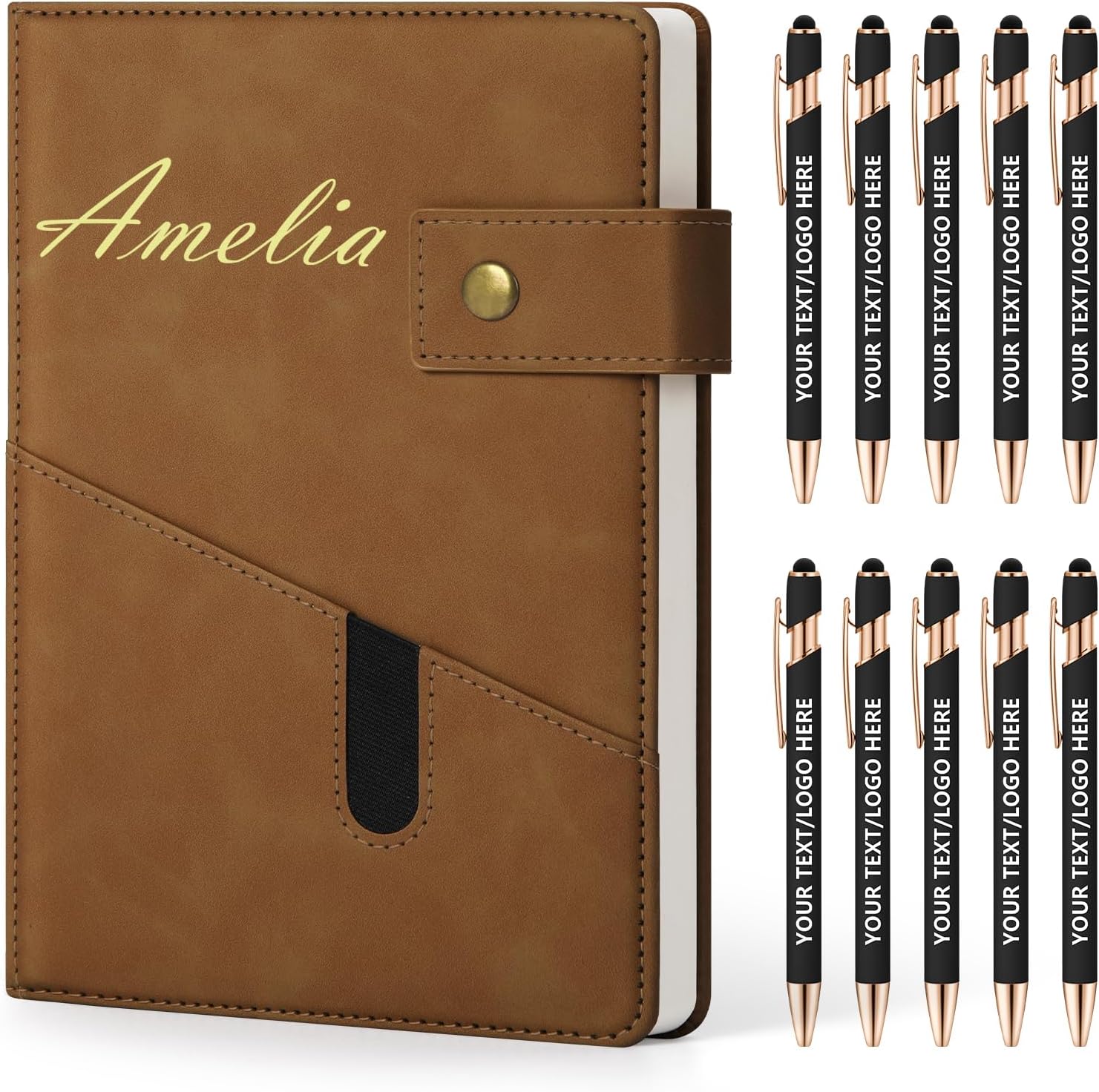 Amazon.com : ENOMY A5 Custom Journal Notebook & 10 PC Pens Gift Set ...