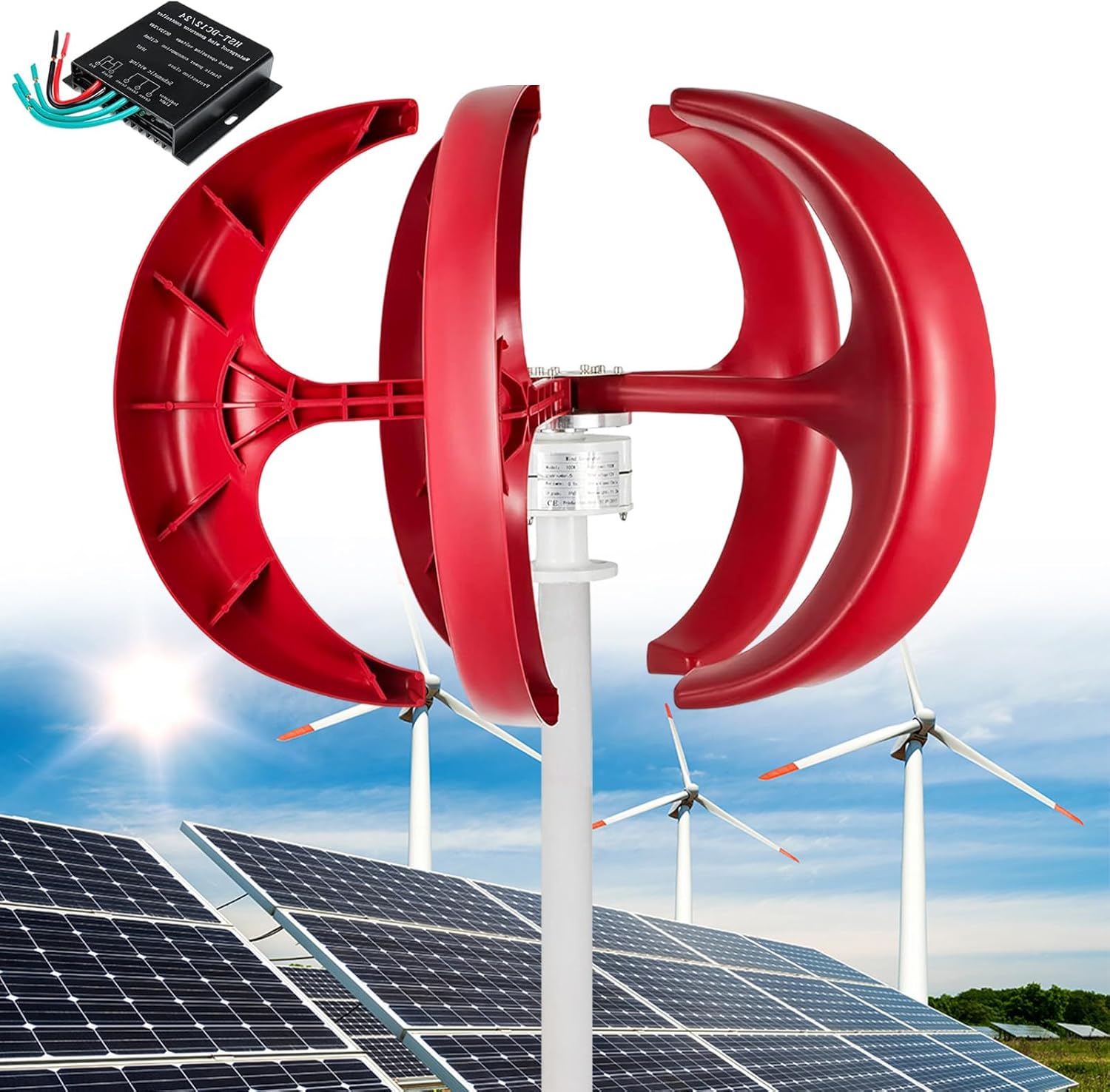 Amazon.com: 12000W Wind Turbine,12V 24V 48V 110V 220V 5 Blade Wind ...