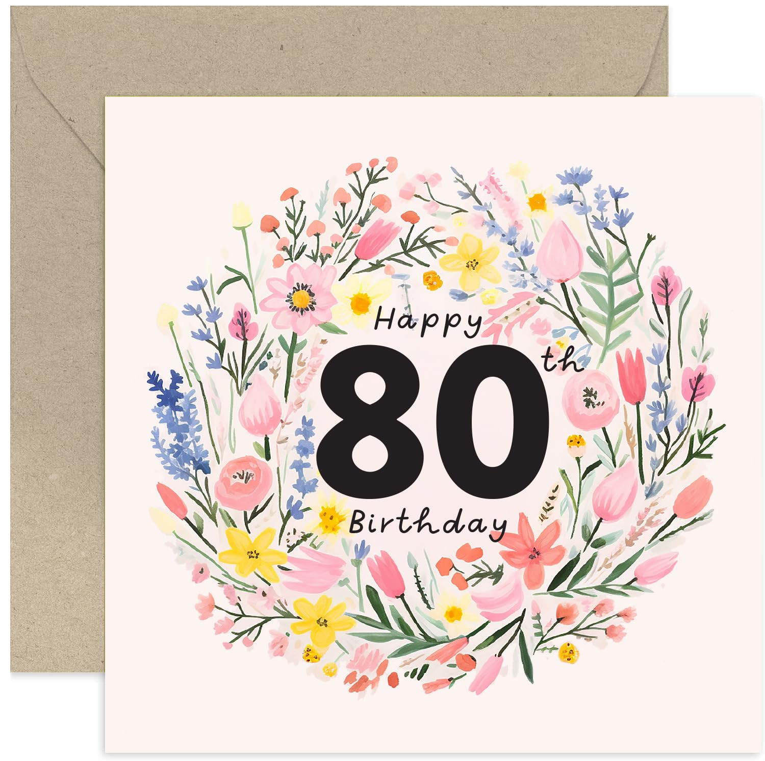 Old English Co. 80th Birthday Card for Women - Eightieth Birthday Card ...