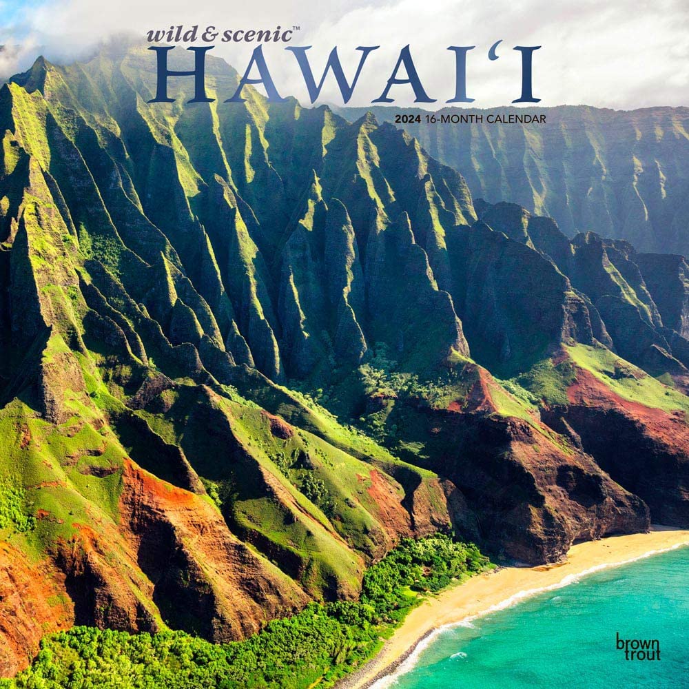 Snapklik.com : Hawaii Wild & Scenic 2024 12 X 24 Inch Monthly Square ...