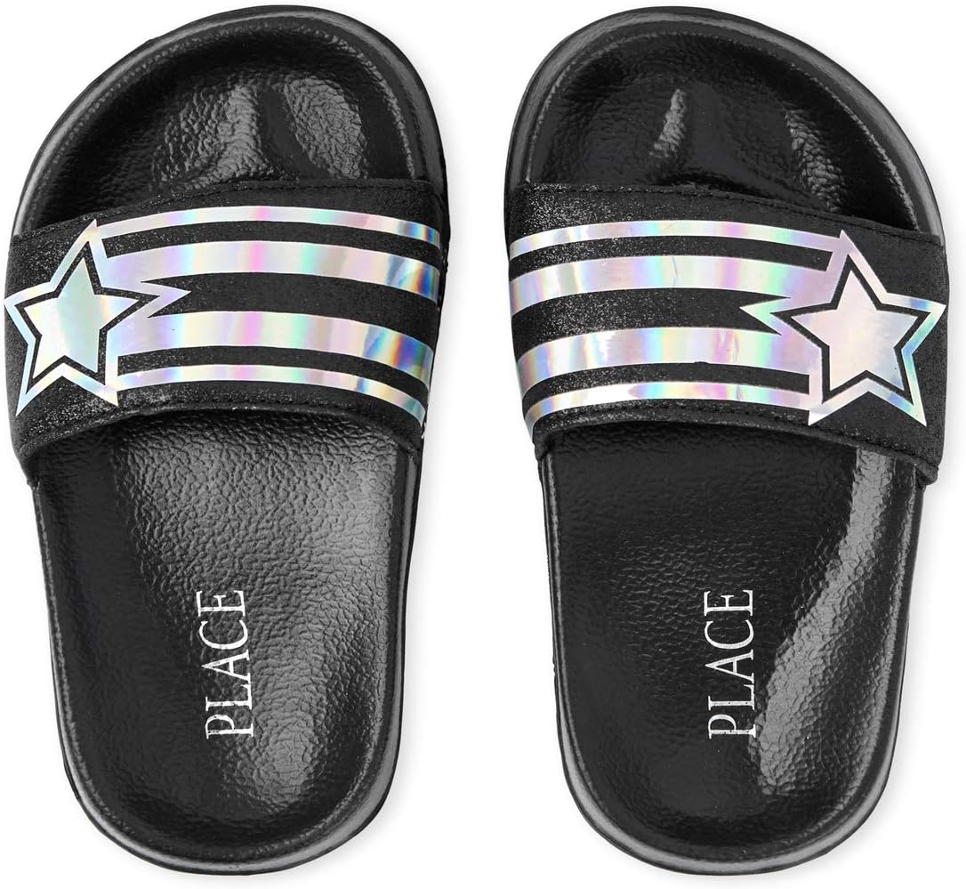 The Children's Place Girl's Star Slides Slipper
