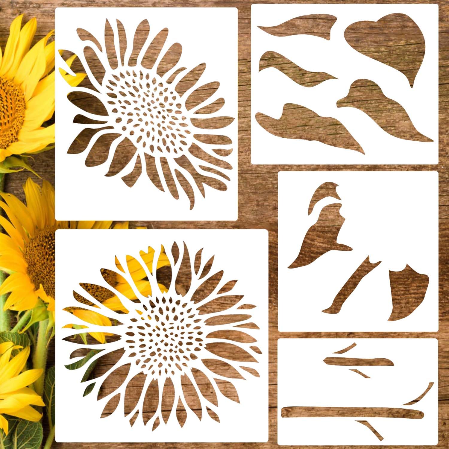 Large Flower Stencils for Painting Sunflower Stencils for Walls 14 ...