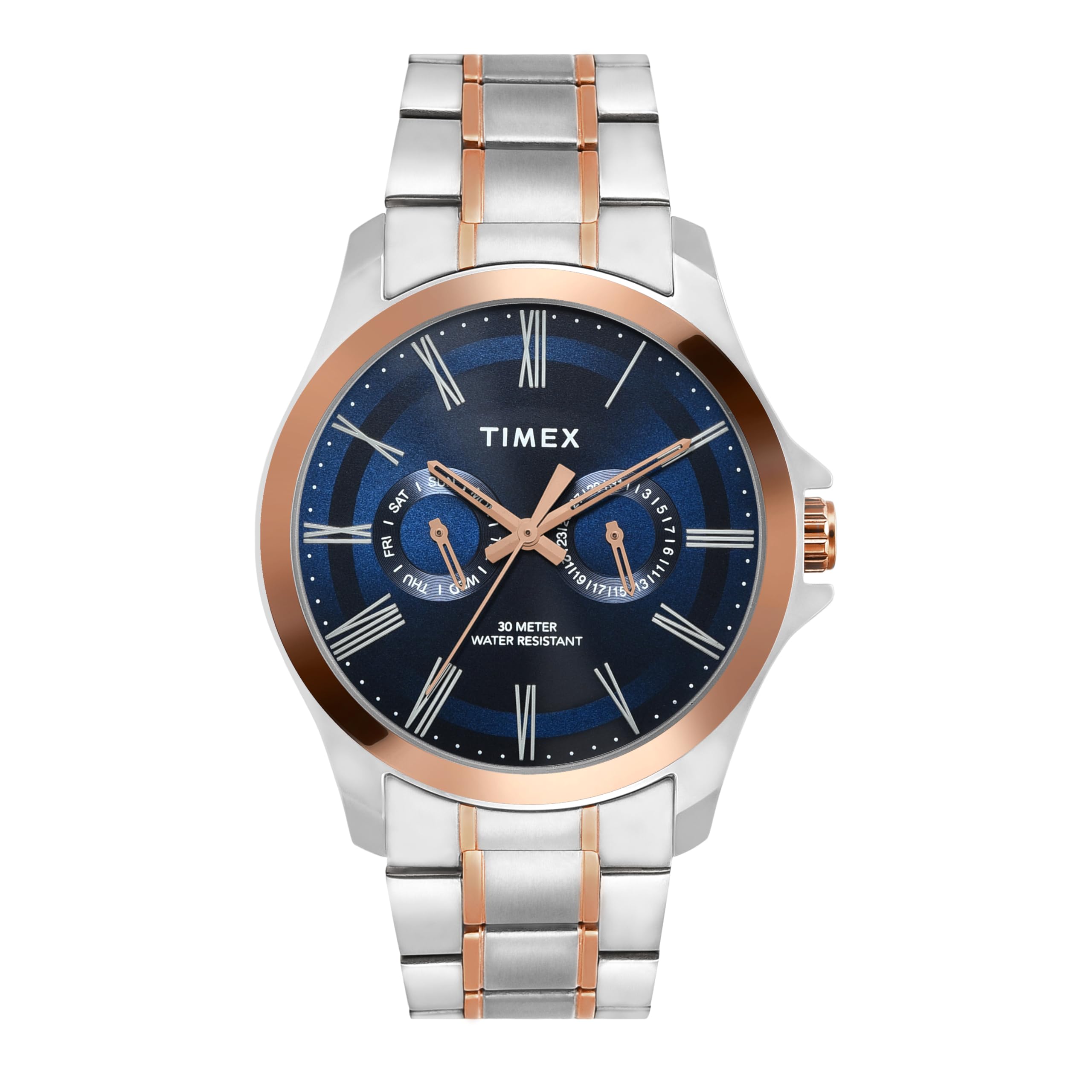 Buy TIMEX Men Stainless Steel Blue Round Analog Dial Watch- Tw000X131 ...