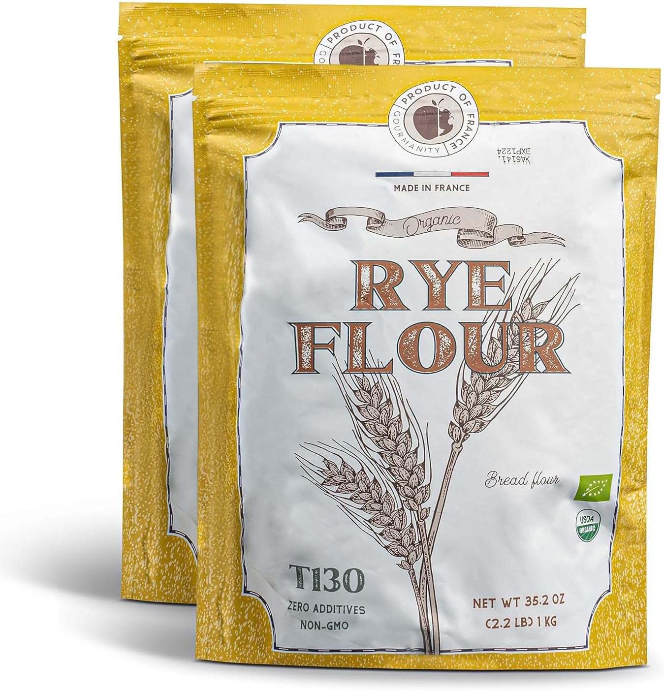 Amazon.com : 100% Organic Whole Dark Rye Flour - 25 lbs… : Grocery ...