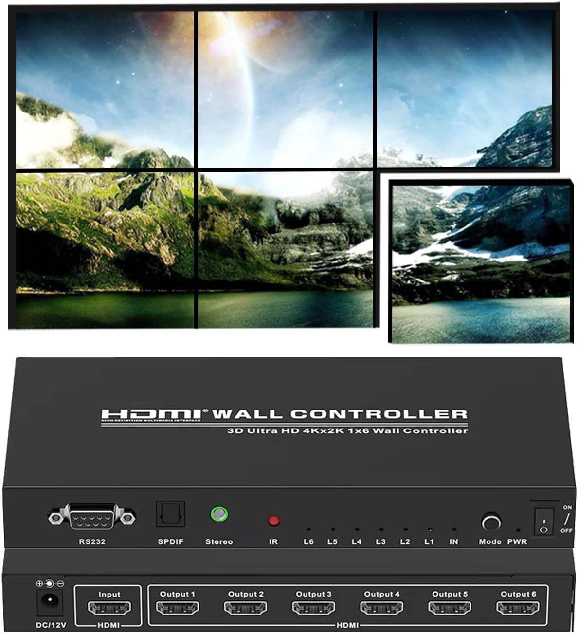 Amazon.com: 4K HDMI 2x3 Video Wall Controller 1080P HD Processor HDMI 1 ...