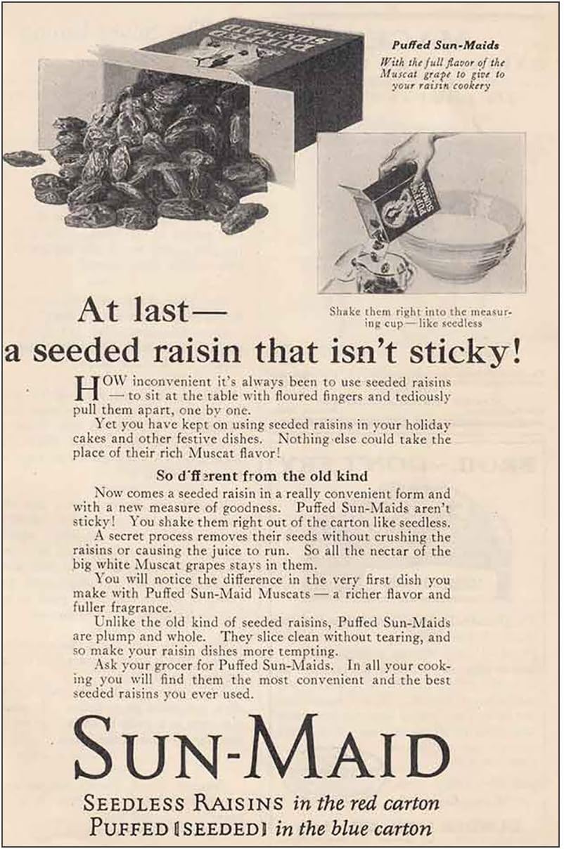 Amazon.com: RelicPaper 1925 Sun-Maid Raisins: A Seeded Raisin that Isn ...