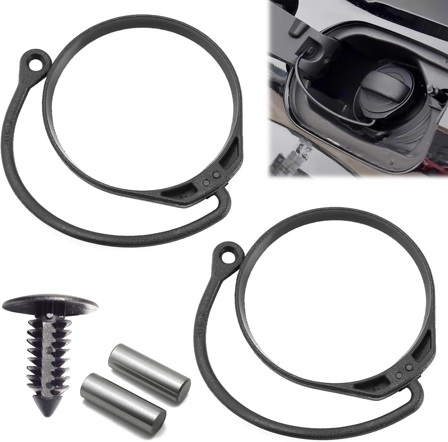 JNNJ 2 Stücke Auto Tankdeckel Gummiband, Auto Kraftstofftankdecke Linie ...