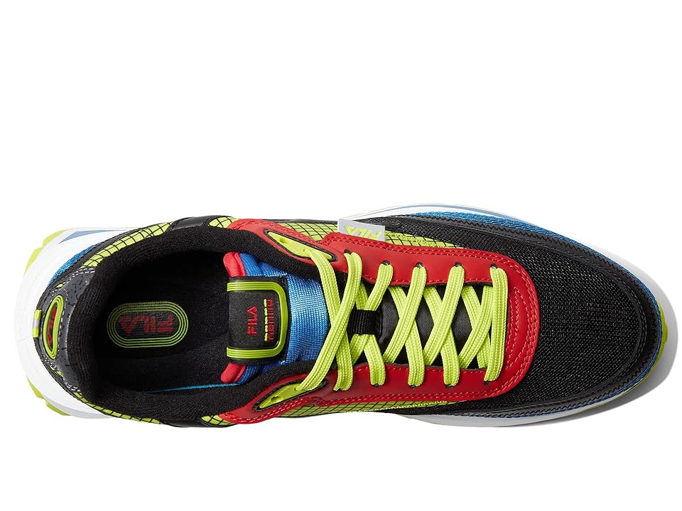 Fila Renno (Black/Prince Blue/Red) Men's Shoes International Shipping