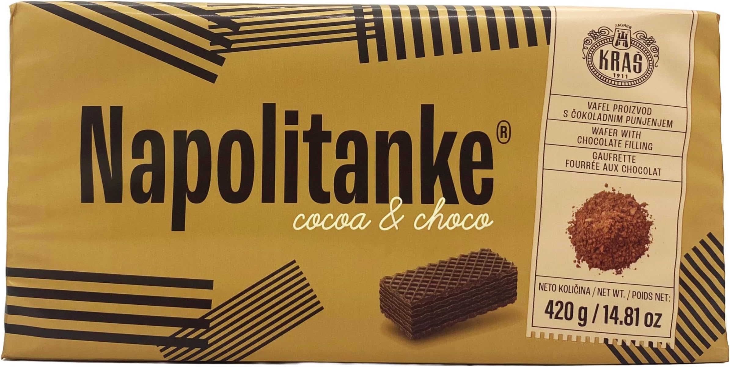 Amazon.com: Napolitanke Chocolate Coated, 250g : Grocery & Gourmet Food