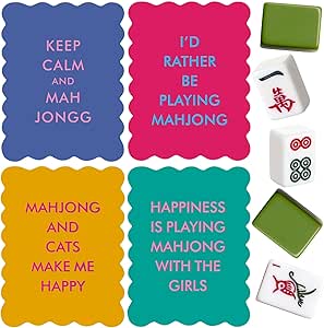 Amazon.com: Maitys 4 Pcs Color Mahjong Shuffler Cards with Funny ...