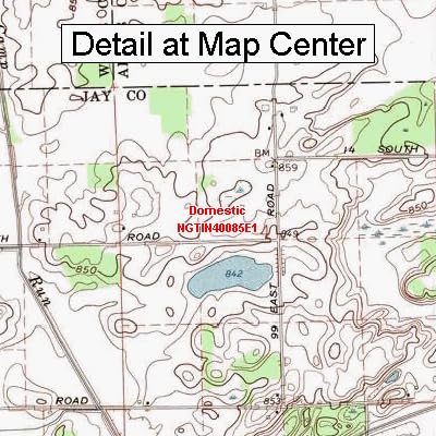 Amazon.com : USGS Topographic Quadrangle Map - Domestic, Indiana ...