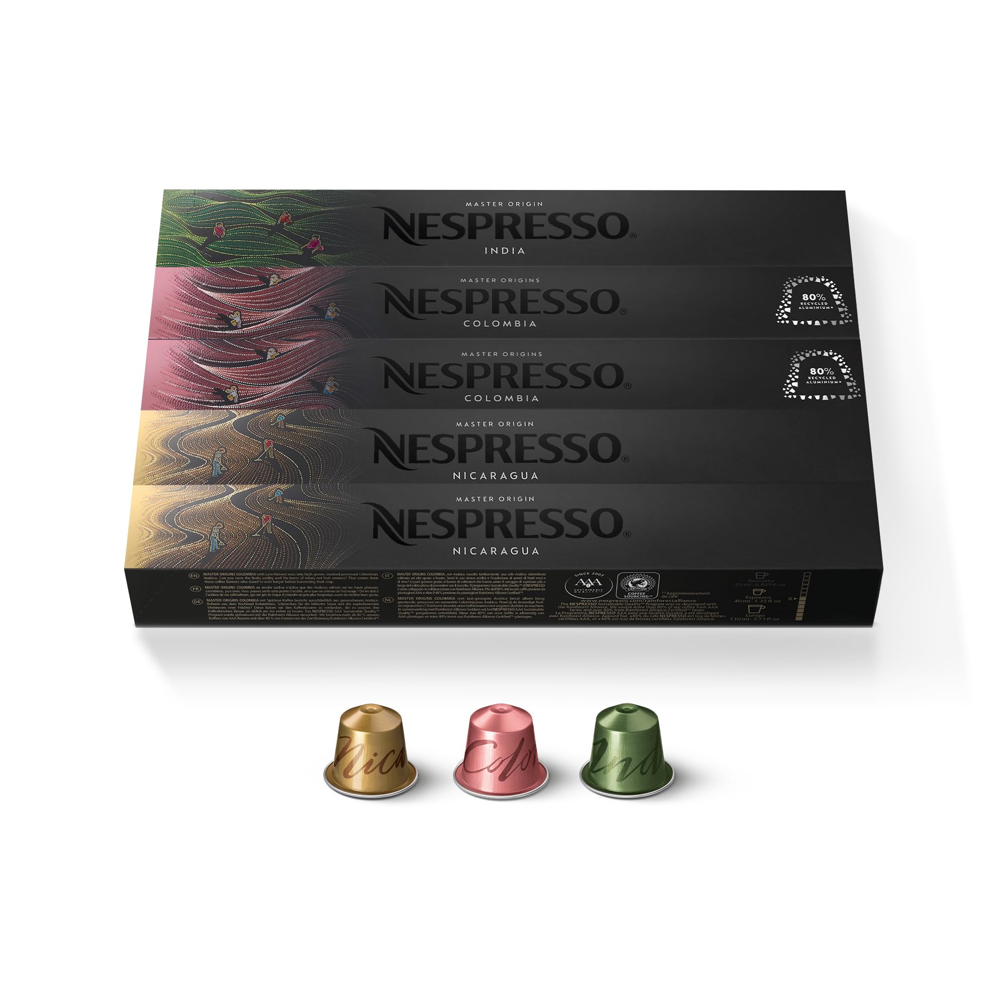 Nespresso Original - Bundle Master Origins 50 Capsules de café - 10x ...