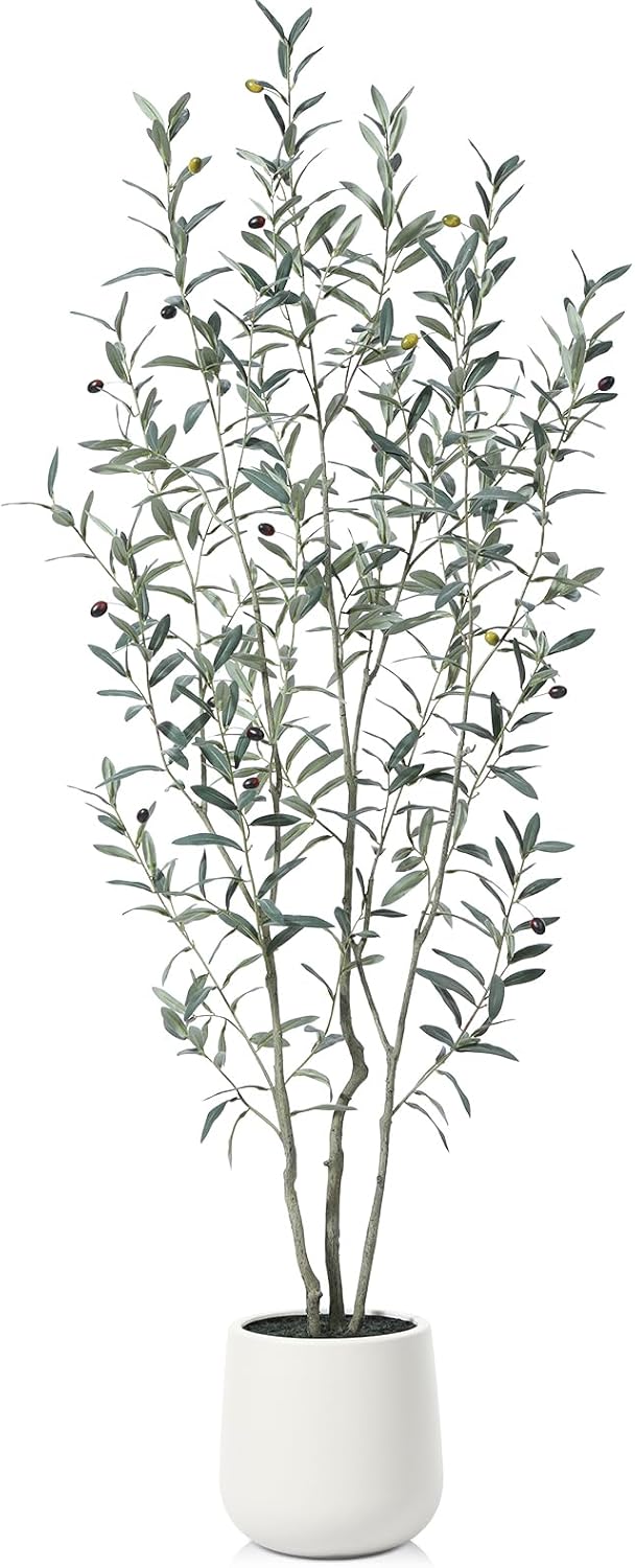 Amazon.com: OAKRED Artificial Olive Tree, 6FT Fake Silk Plants with ...