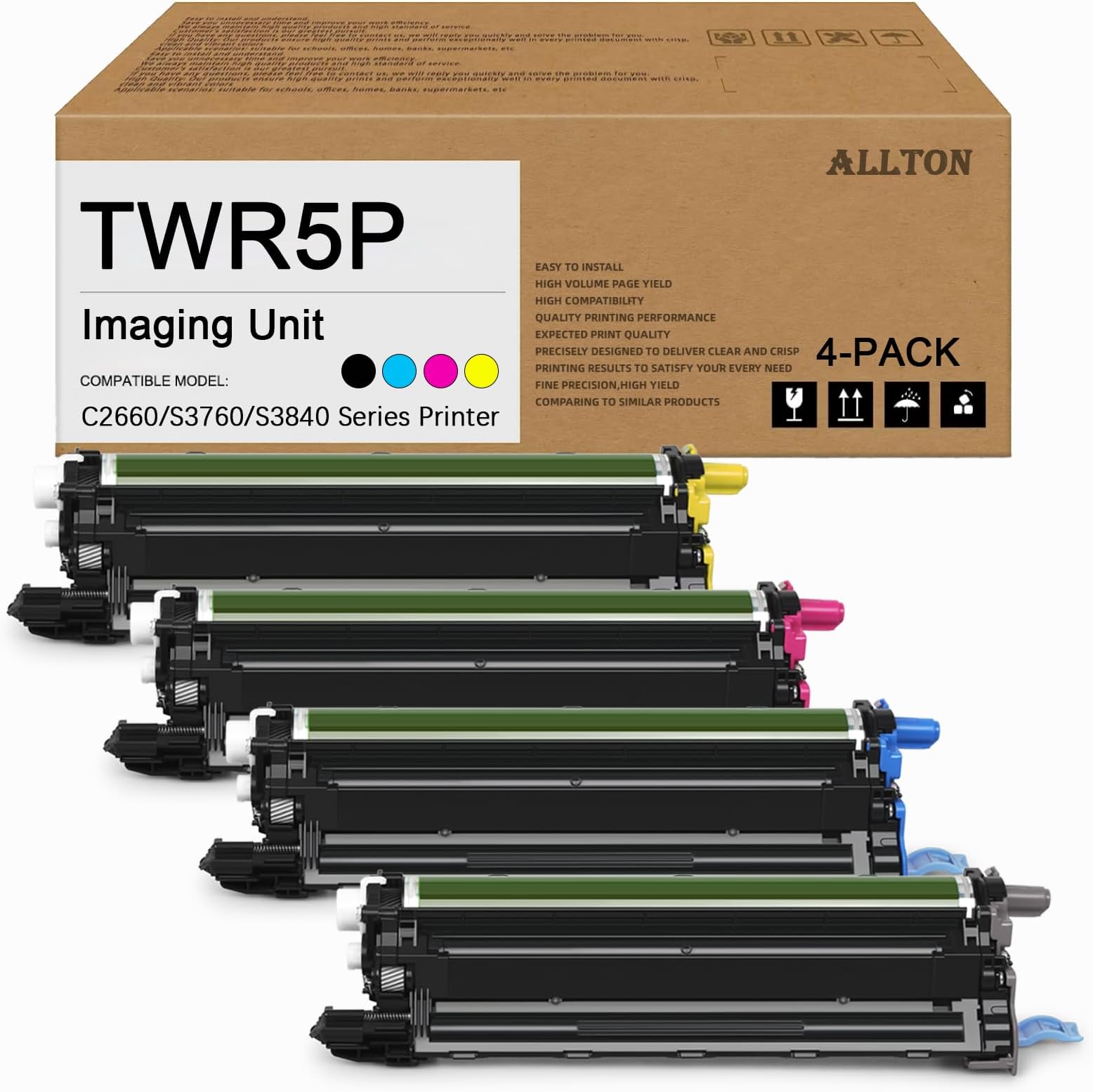 Amazon.com: C2660 S3840 Drum Cartridge TWR5P Imaging Unit Replacement ...