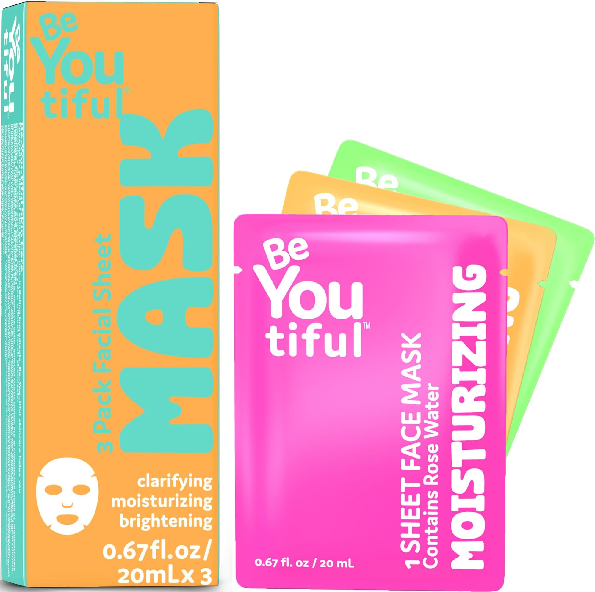 Amazon.com : BeYoutiful Hydrating Face Mask Spa Set For Kids and Teens ...