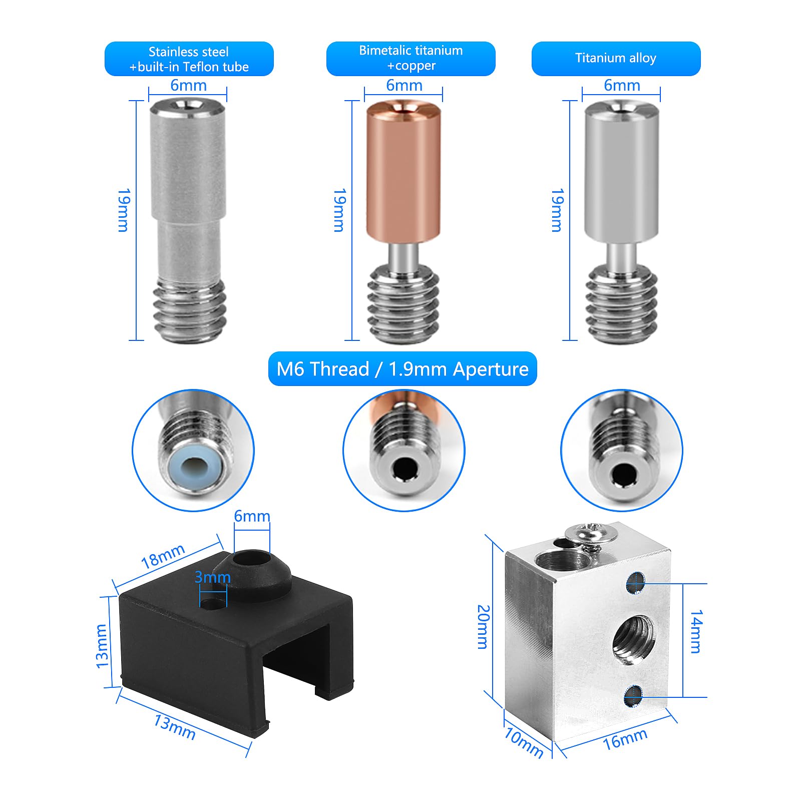 Snapklik.com : QCCAN Sprite Extruder Upgrade Heater Block Hotend Kit ...
