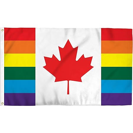 Amazon.com : Canada 3x5 Foot LGBTQ+ Pride Flag - Bold Vibrant Colors ...