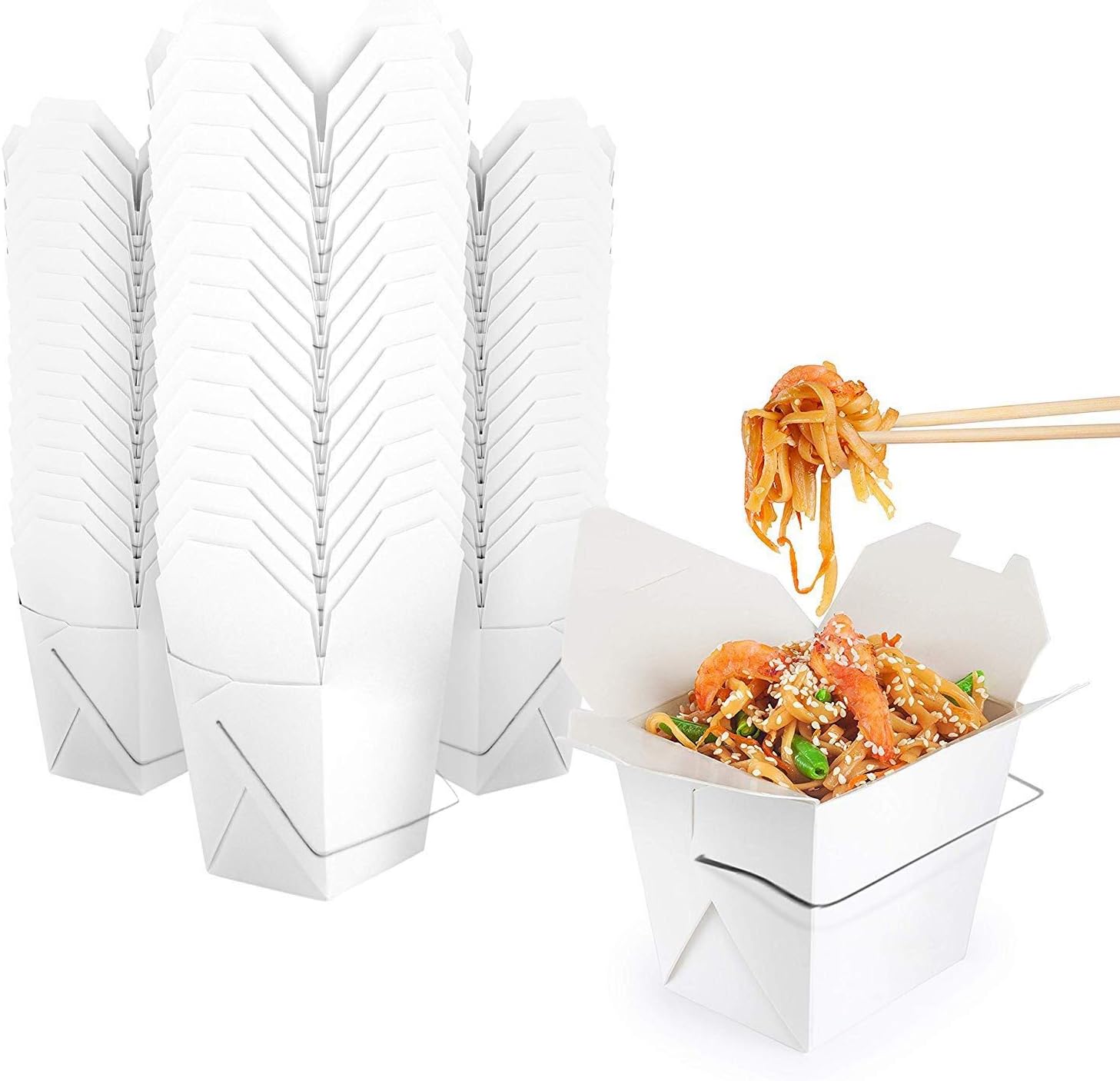 Amazon.com: HENRY DOTS Pack of 100 Chinese Take Out Boxes Pagoda, 8 oz ...